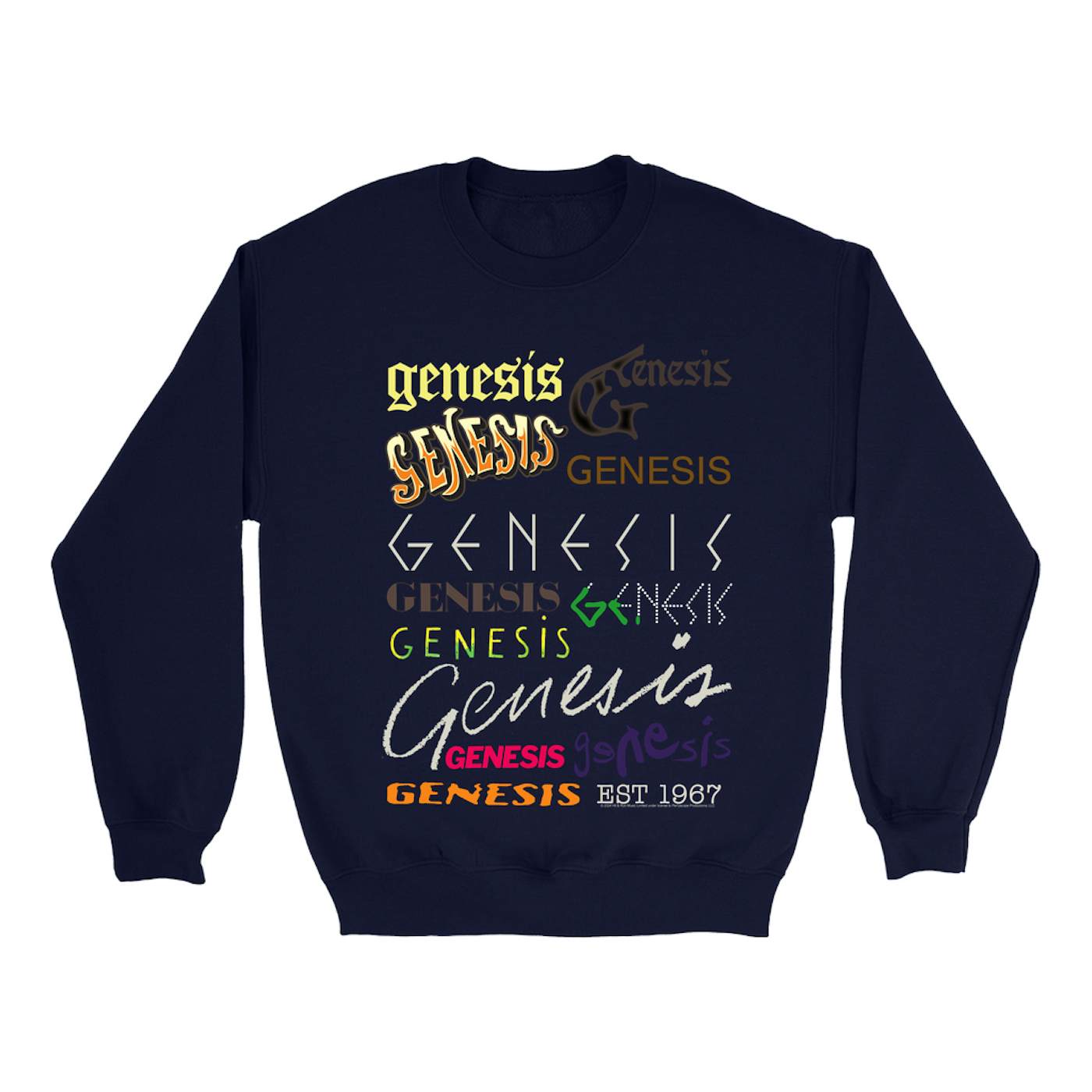 Genesis Sweatshirt | Album Logos Through The Years Genesis Sweatshirt