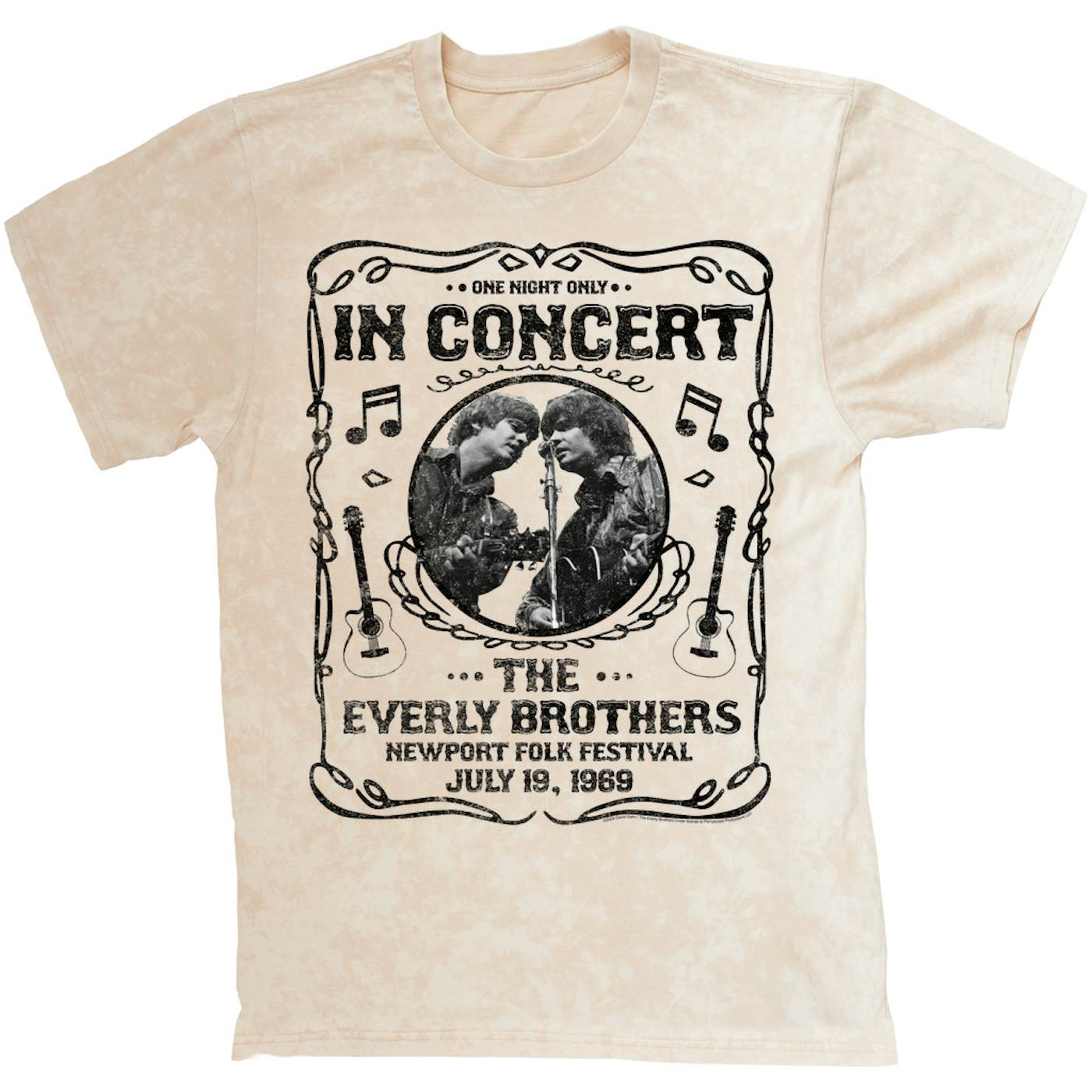 The Everly Brothers T-shirt | Newport Folk Festival Concert Distressed ...