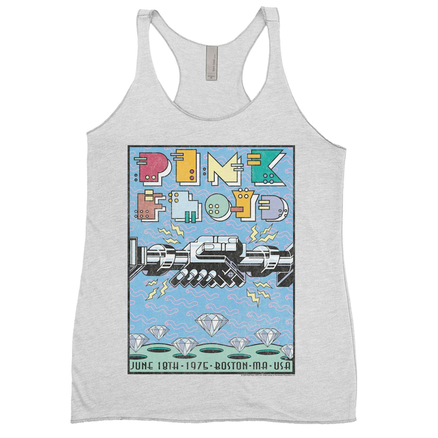 Pink Floyd Ladies' Tank Top | Kozik 1975 Concert Poster Pink Floyd Shirt