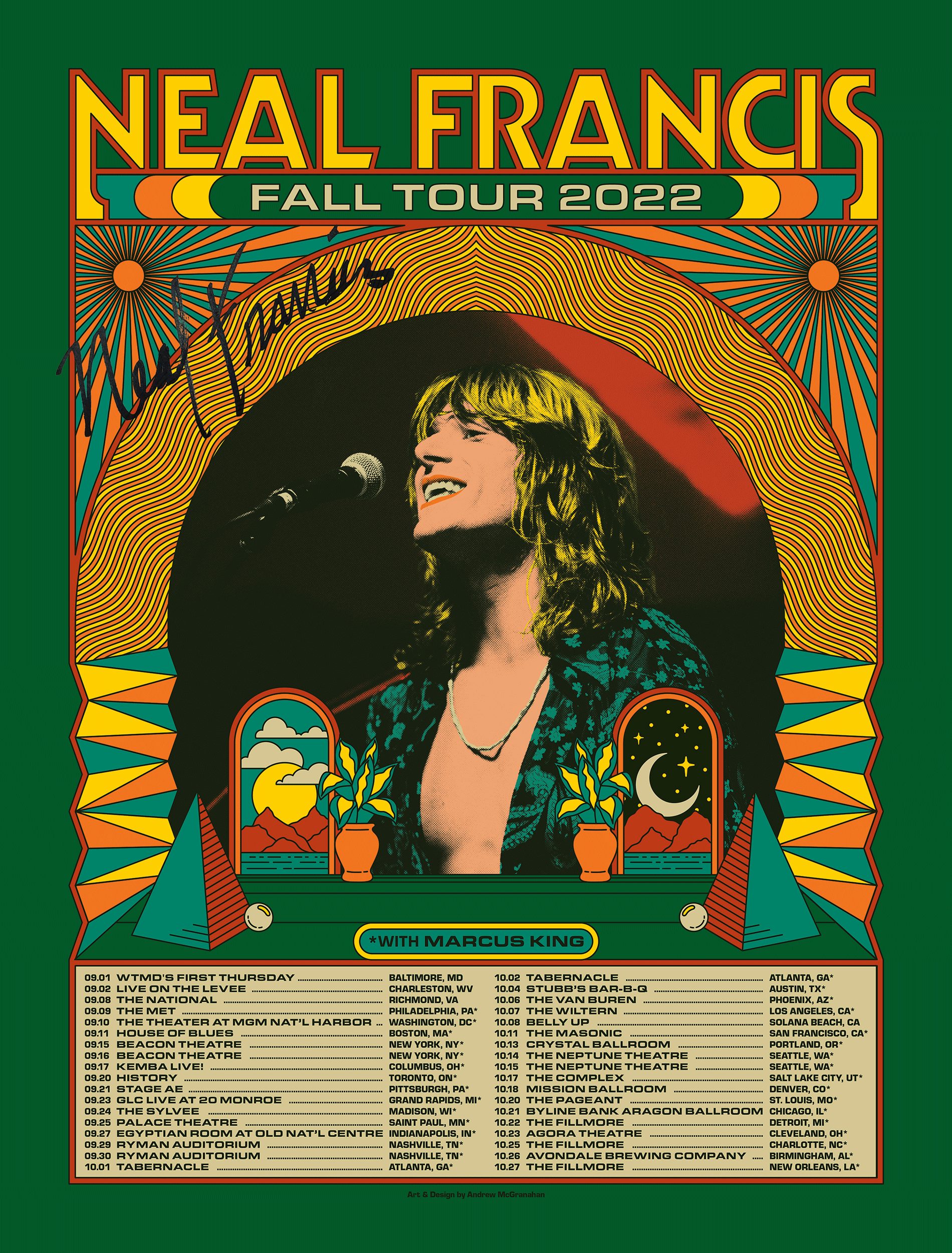 Neal Francis 2022 Fall Tour Poster - SIGNED