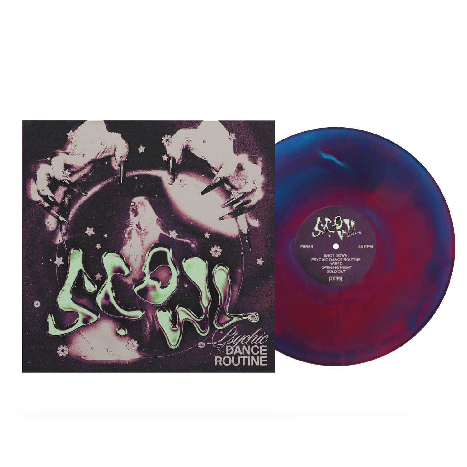 Scowl - Psychic Dance Routine Transparent Dark Blue/Opaque Red A/B Side ...
