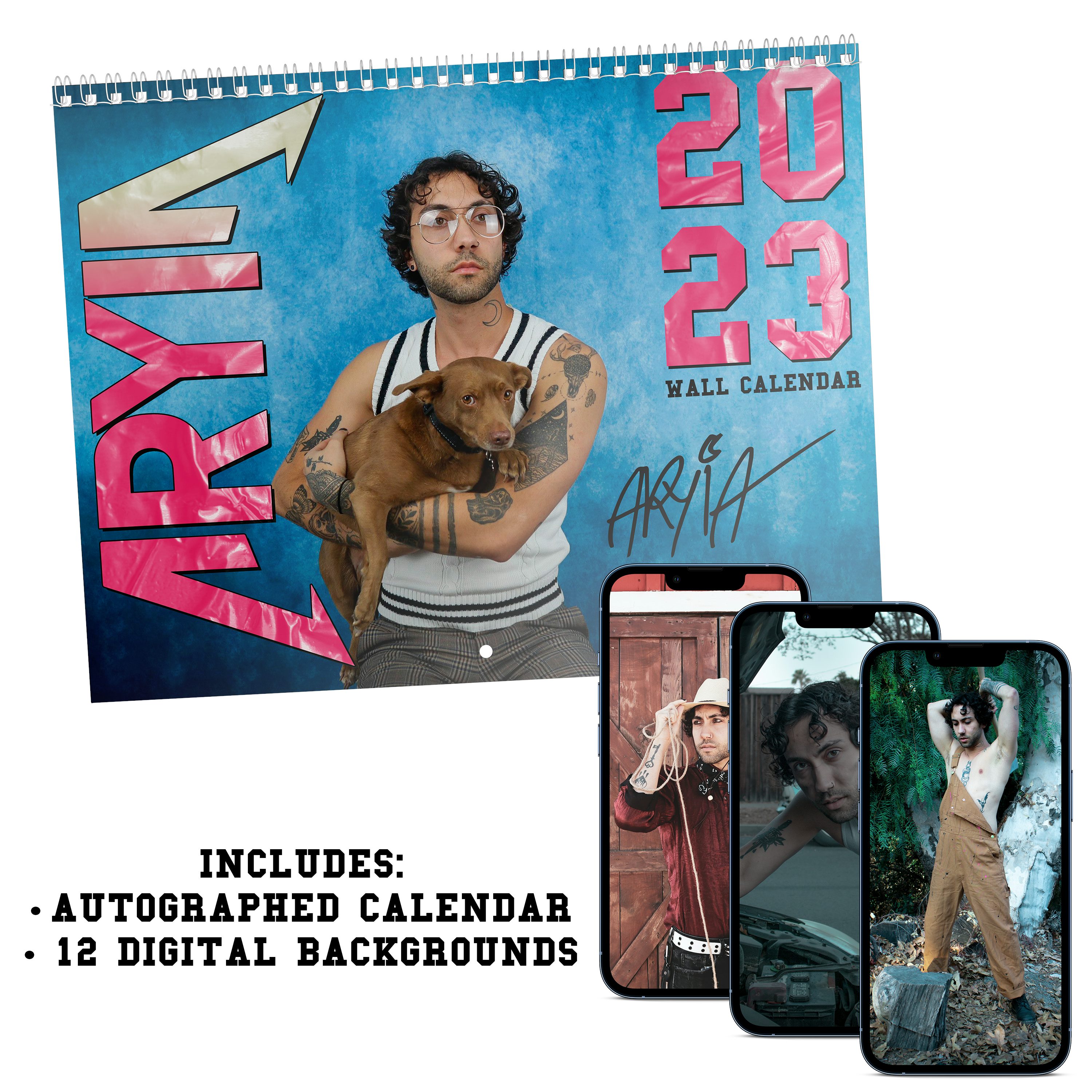 Aryia - Signed 2023 Calendar & Digital Backgrounds *SOLD OUT!