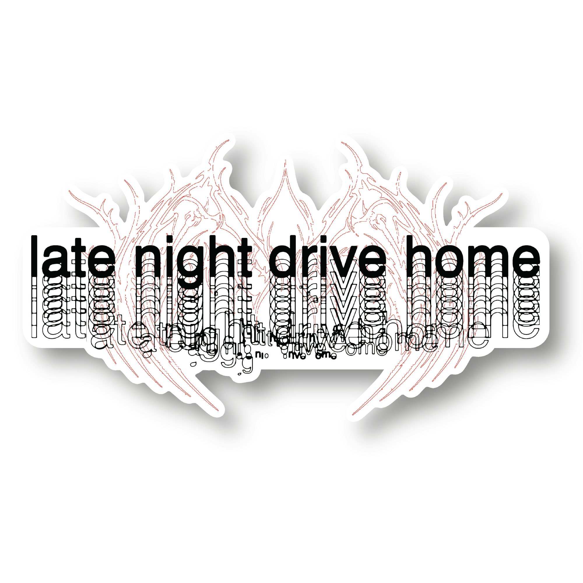 late night drive home - Y2K Sticker