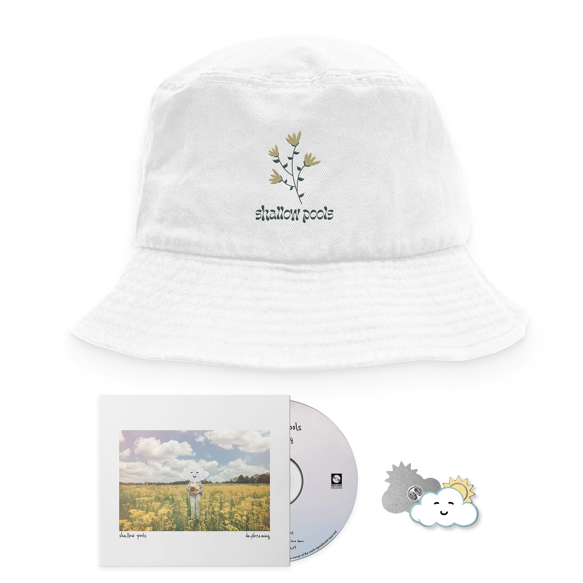 shallow pools wildflower Bucket Hat Bundle CD