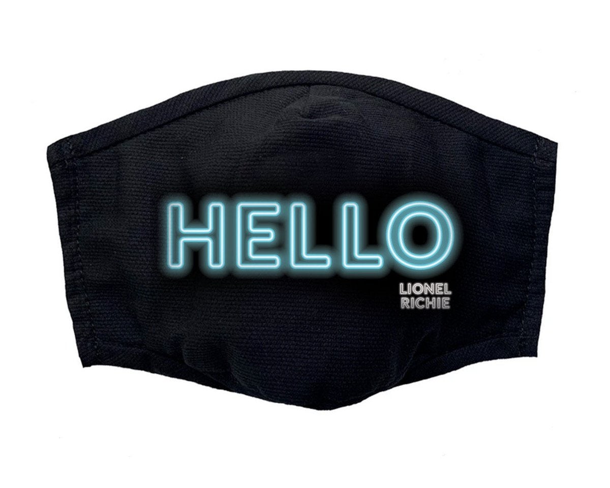 Lionel Richie Neon Hello Face Mask