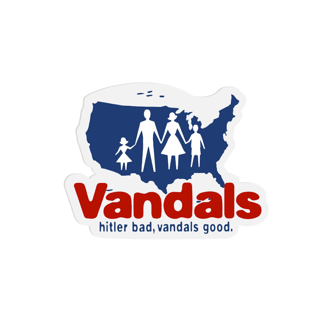 The Vandals Hitler Bad, Vandals Good (Window Decal)