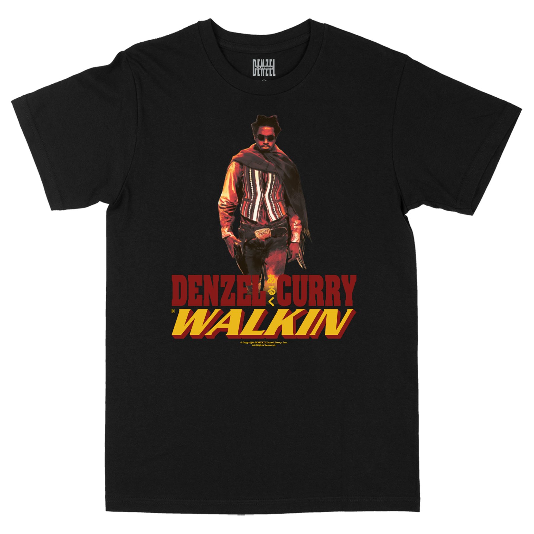 Denzel Curry Melt Tour Walkin' Black T-Shirt