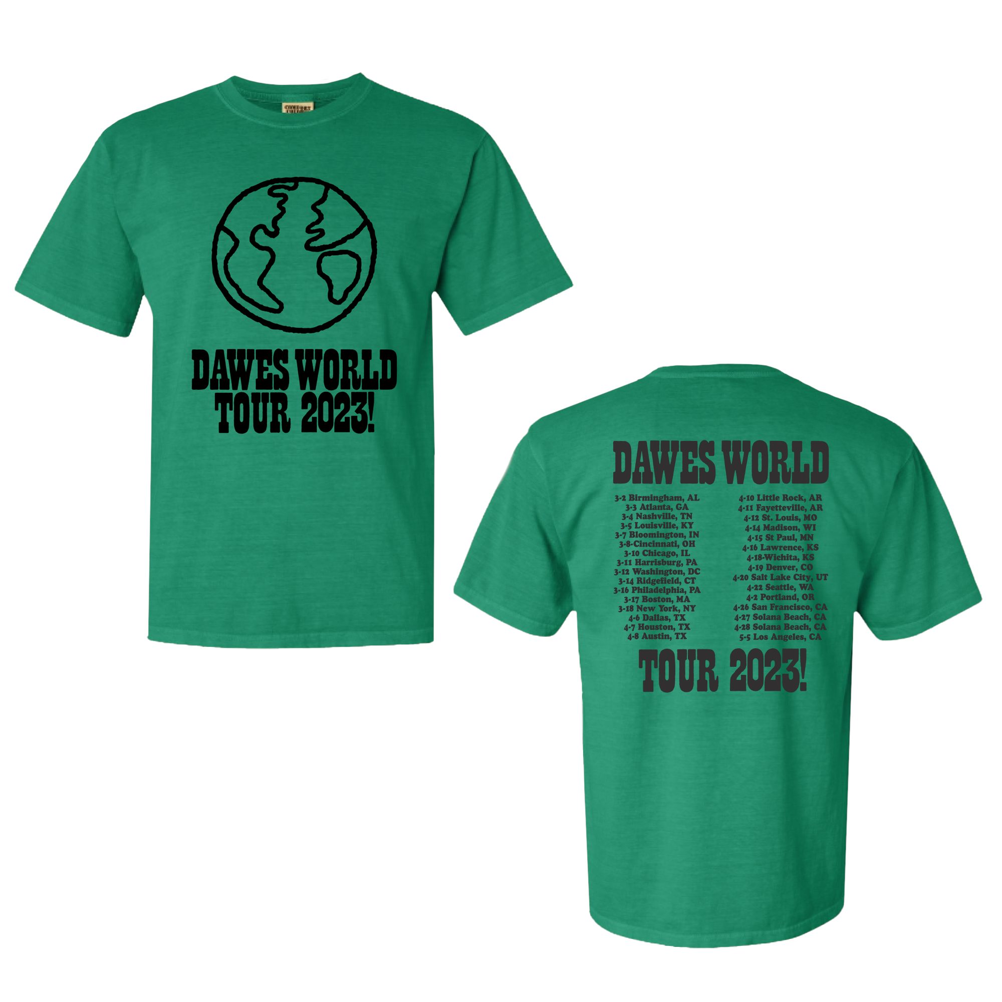 Dawes Earth Tour 2023 Tee