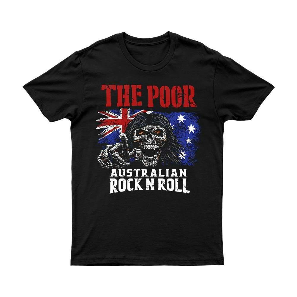 The Poor Australian Skeleton Black Tshirt