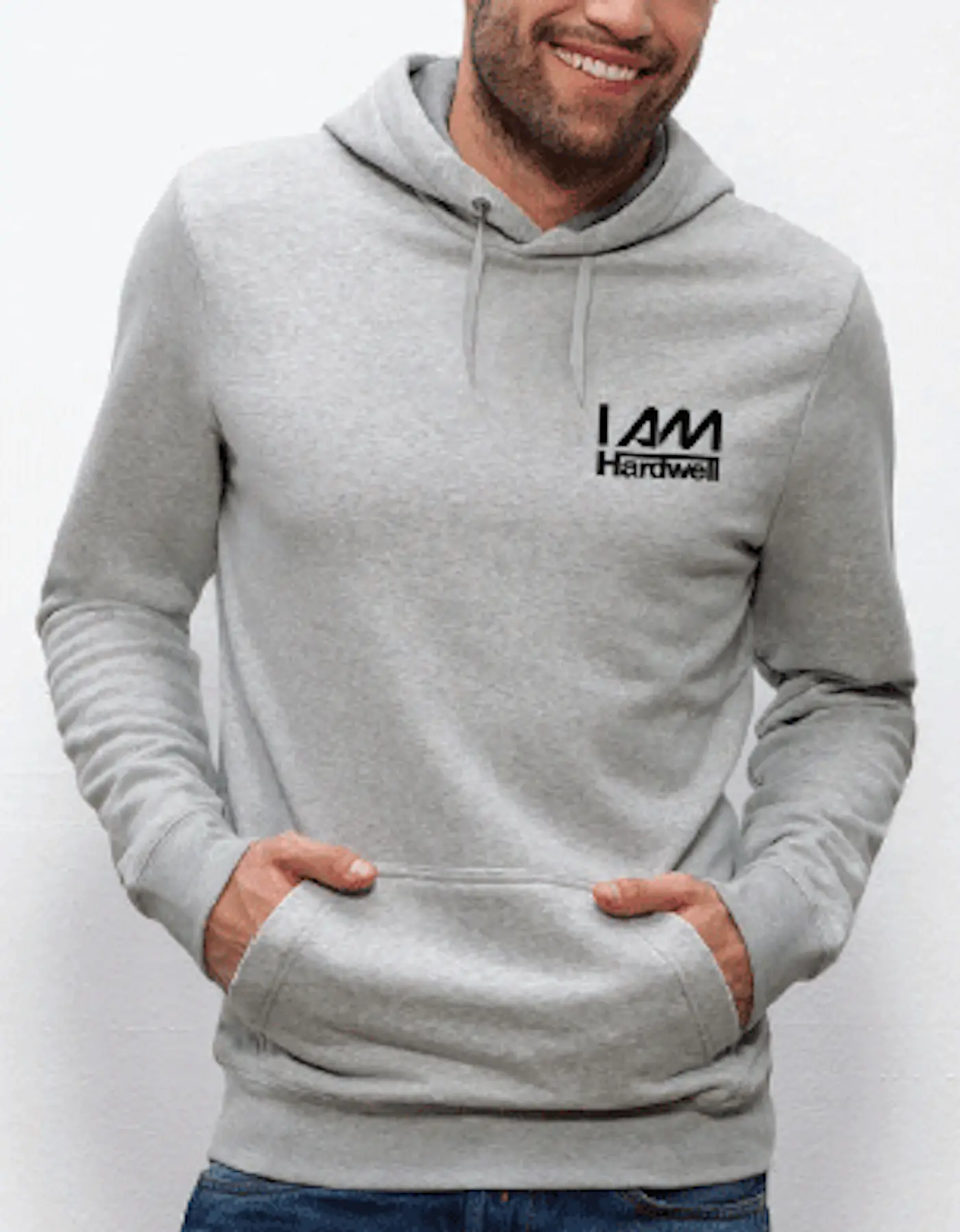 Hardwell Pocket Logo Grey Marle Hoody