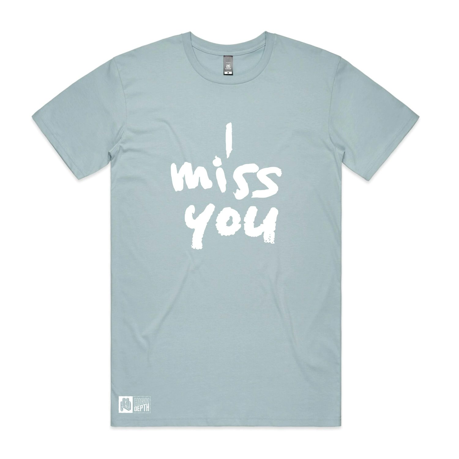 Thundamentals I Miss You pale blue tee