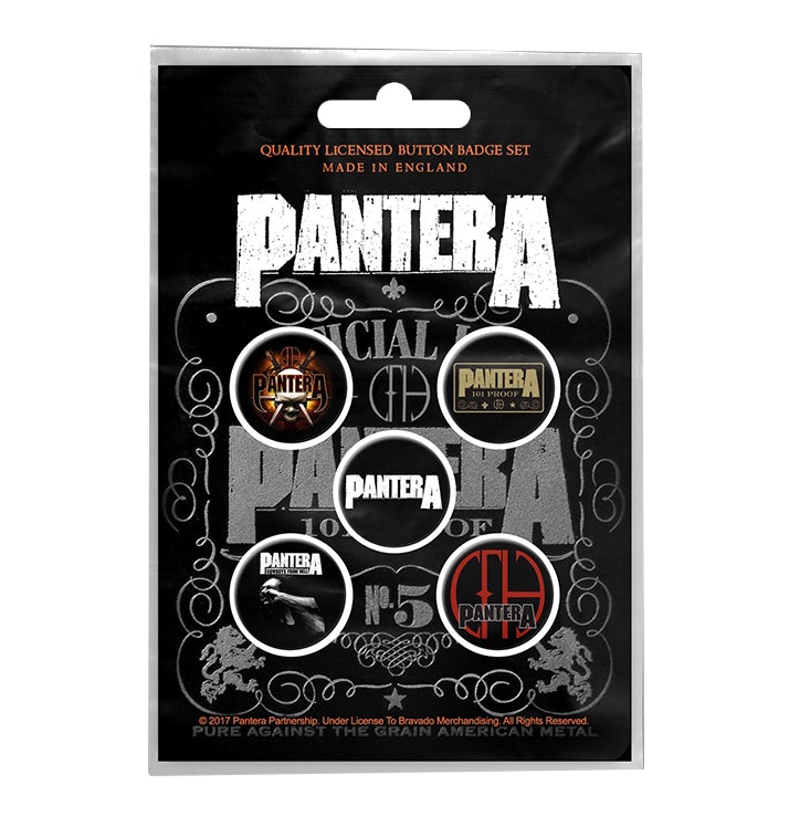 Pantera '101 Proof' Badge Set