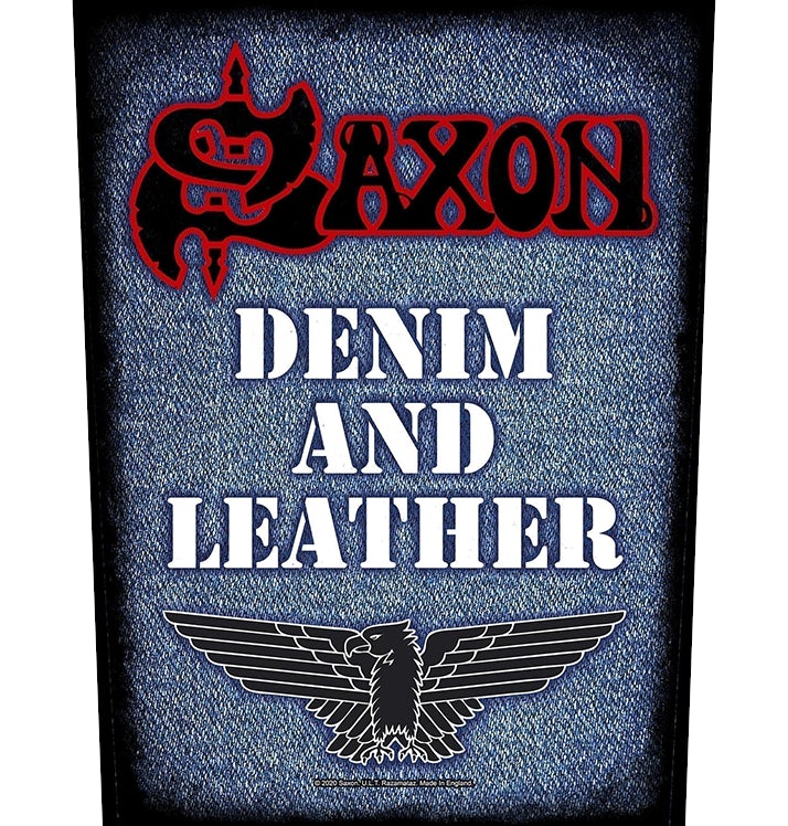 Saxon 'Denim & Leather' Back Patch