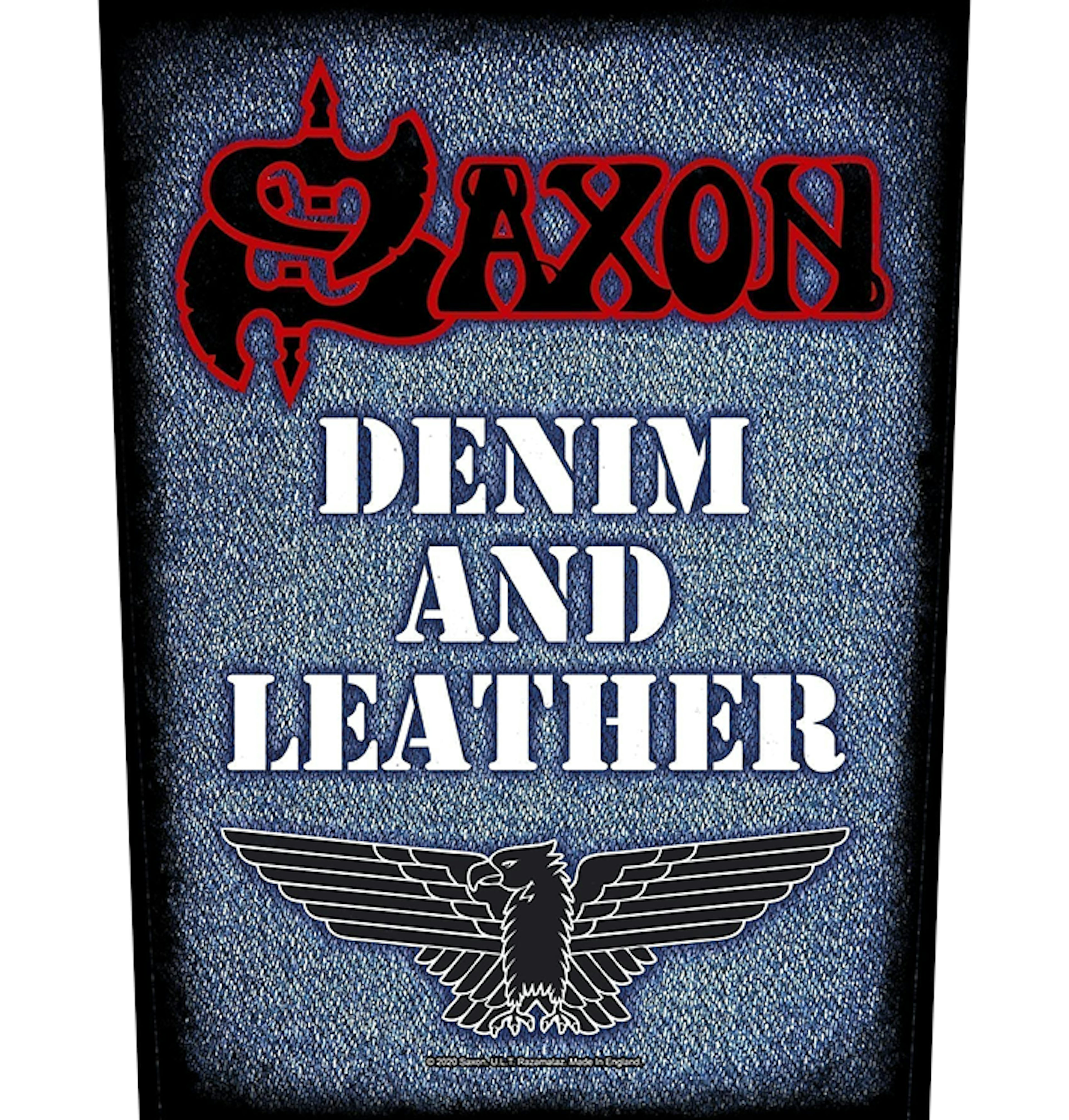 Saxon 'Denim & Leather' Back Patch