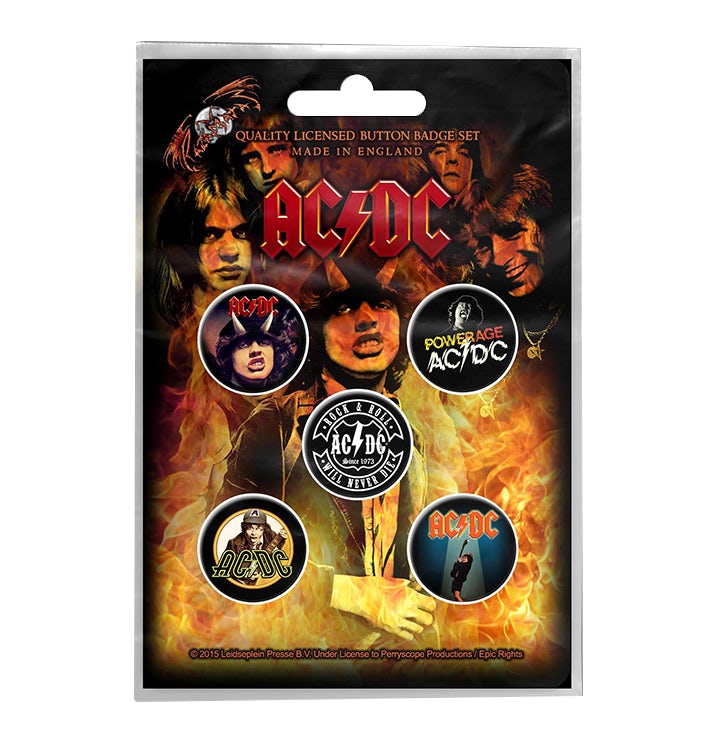 AC/DC - 'Highway to Hell' Badge Set