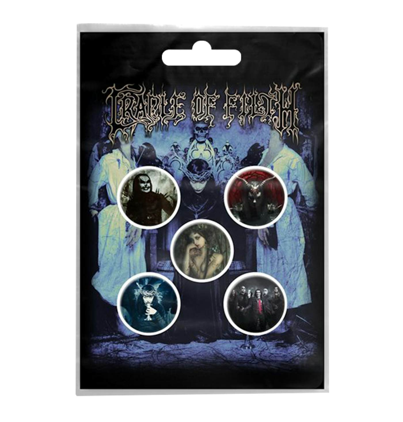 Cradle Of Filth 'Cryptoriana' Badge Set