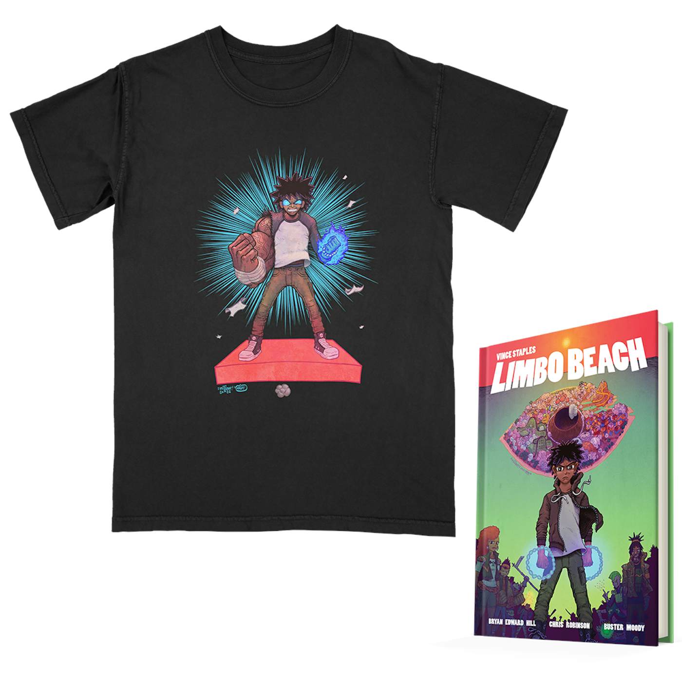 Vince Staples - "Super Vince" T-Shirt and Signed Book
