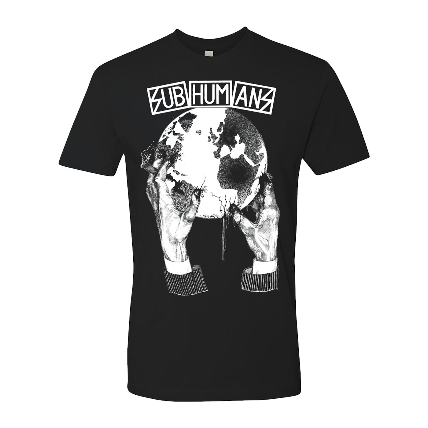 Subhumans - Hands Earth - Black - T-shirt