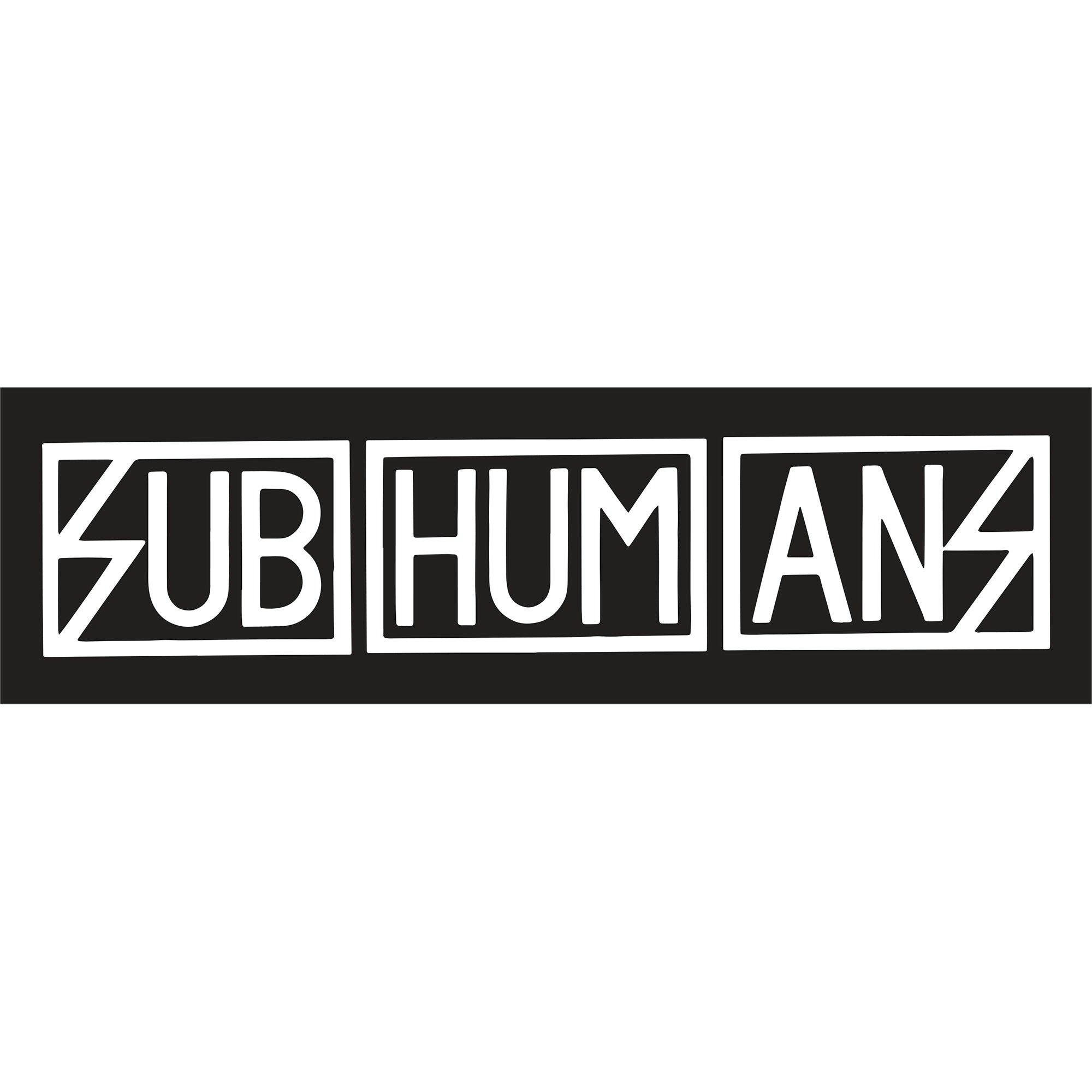 Subhumans - Text Logo - Vinyl Bumper Sticker - 2.5" X 9.75"