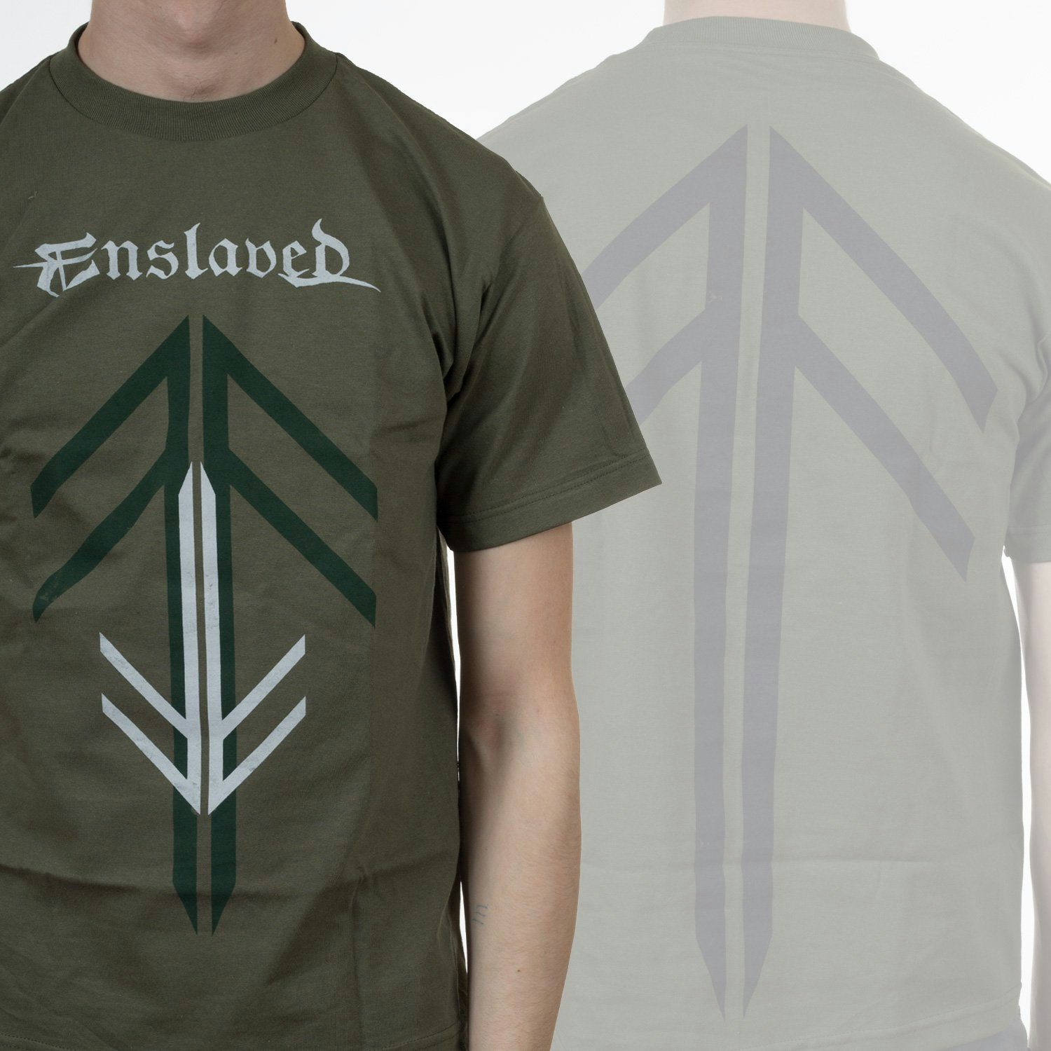 Enslaved "Rune Cross (Green)" T-Shirt