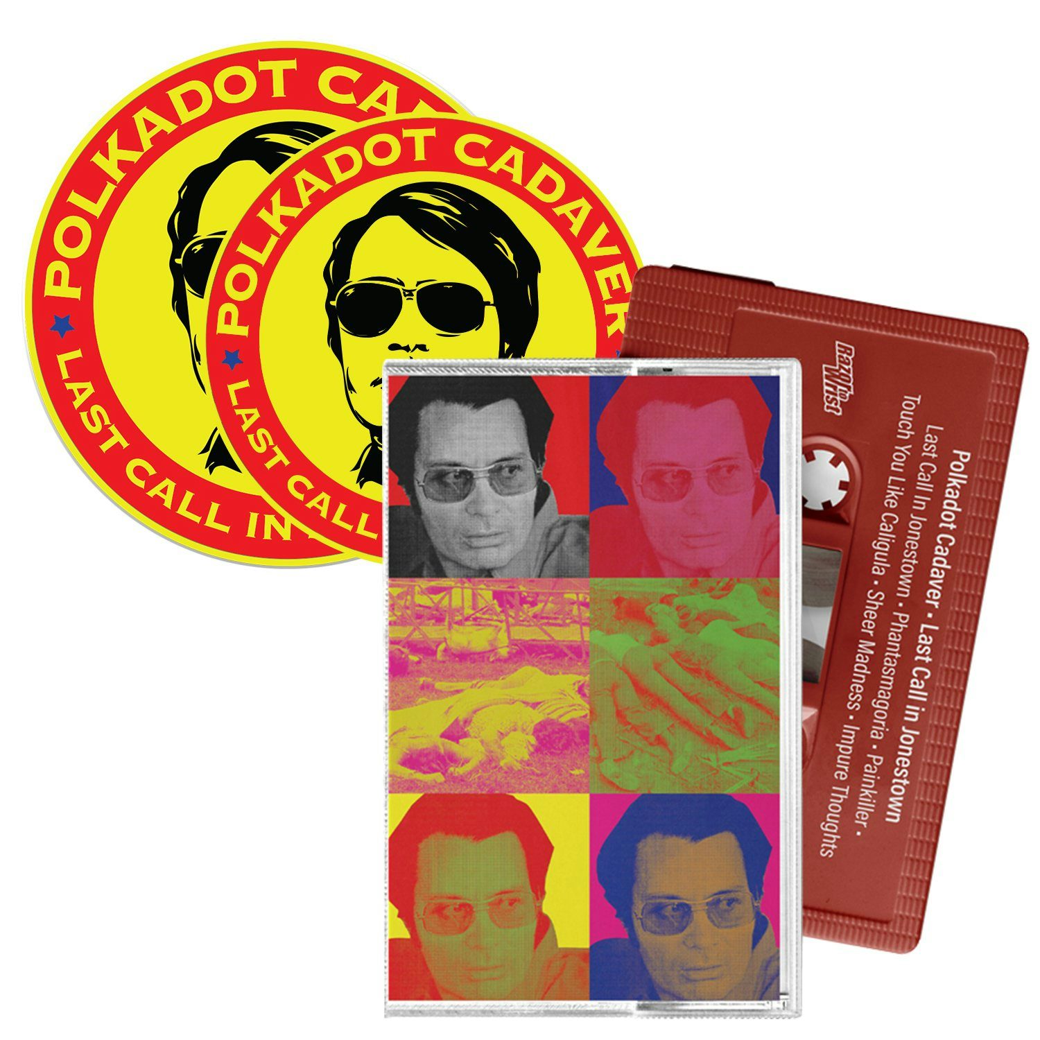 Polkadot Cadaver "Last Call In Jonestown Cassette/Patch/Sticker Bundle ...