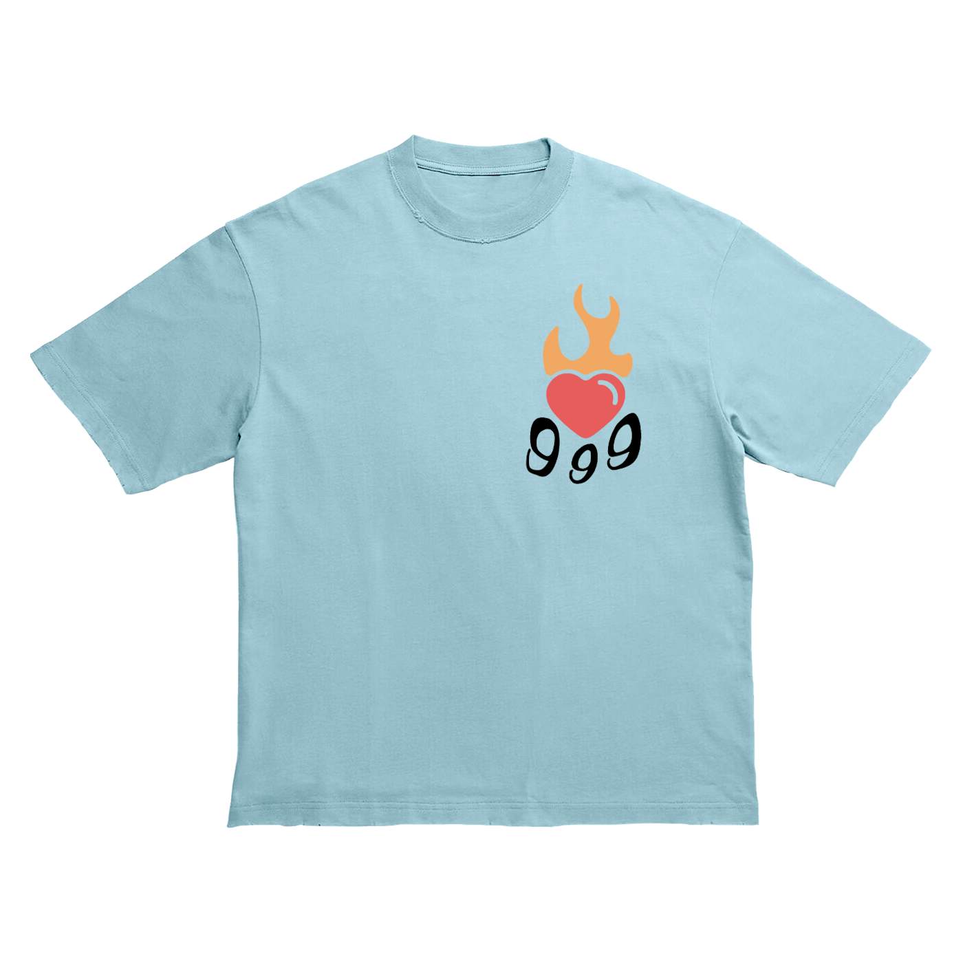 Juice WRLD Skull Puff Print Tee (Light Blue)
