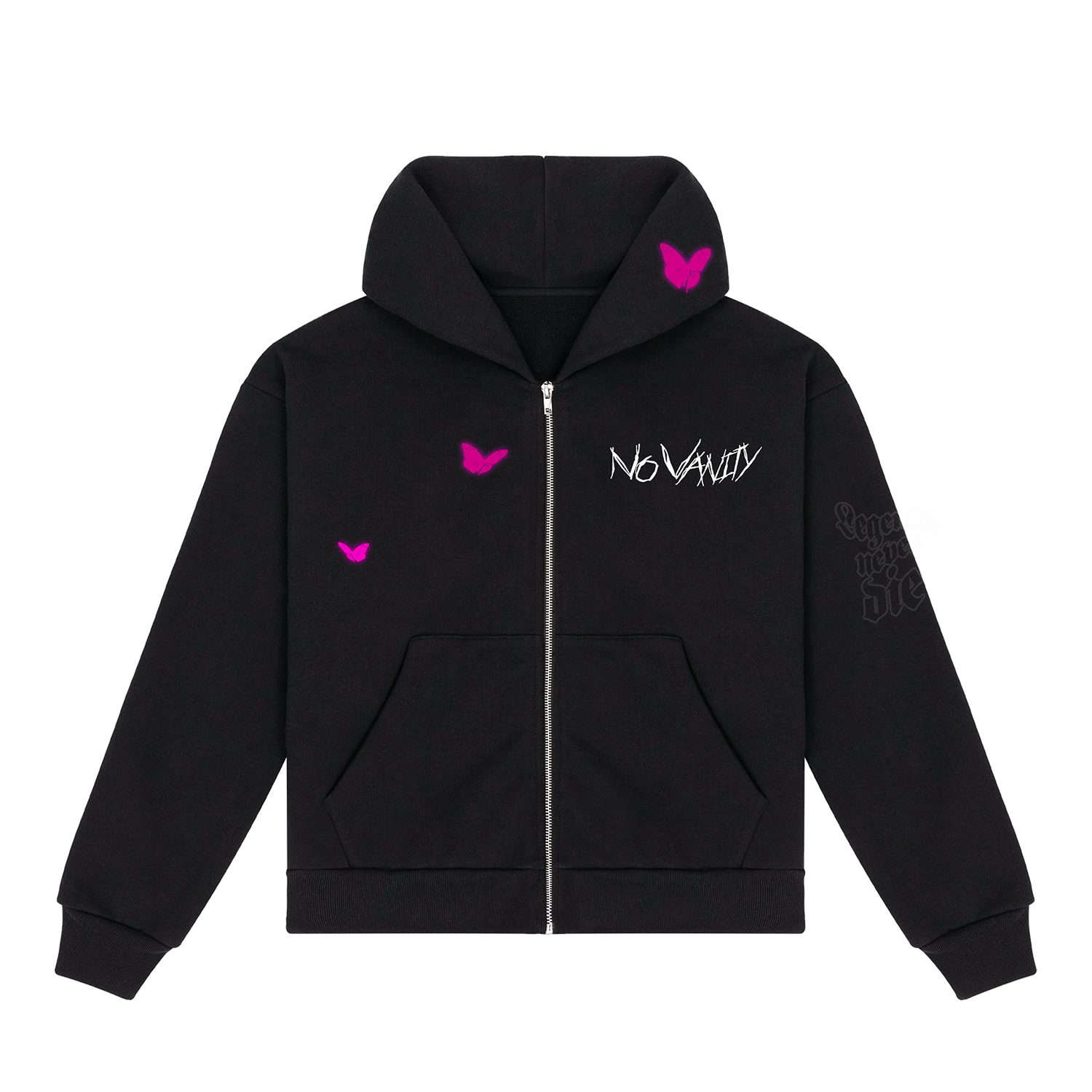 Juice WRLD NO VANITY ZIP HOODIE - BLACK