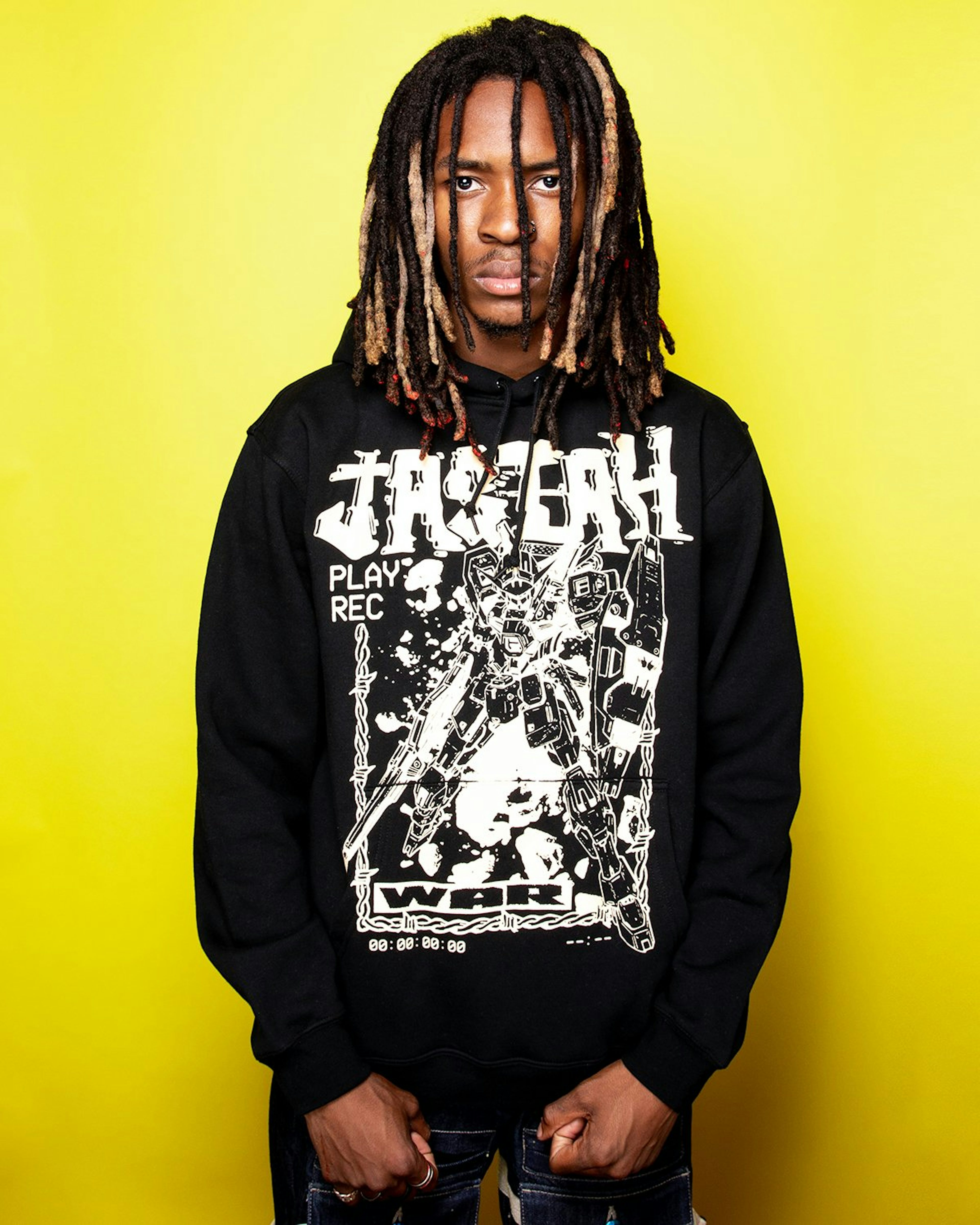 Jasiah War Robot Black Hoodie