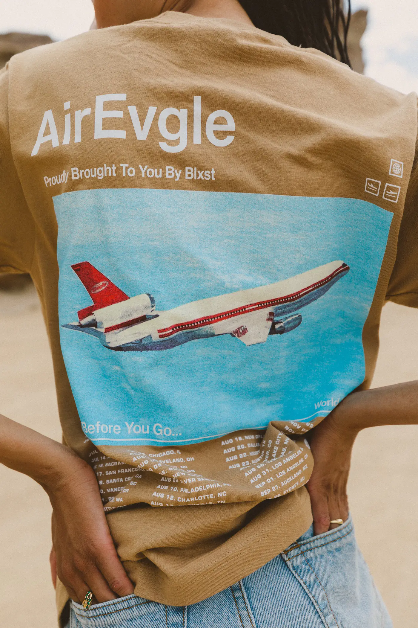 Blxst Air EVGLE Tan Tour T-Shirt