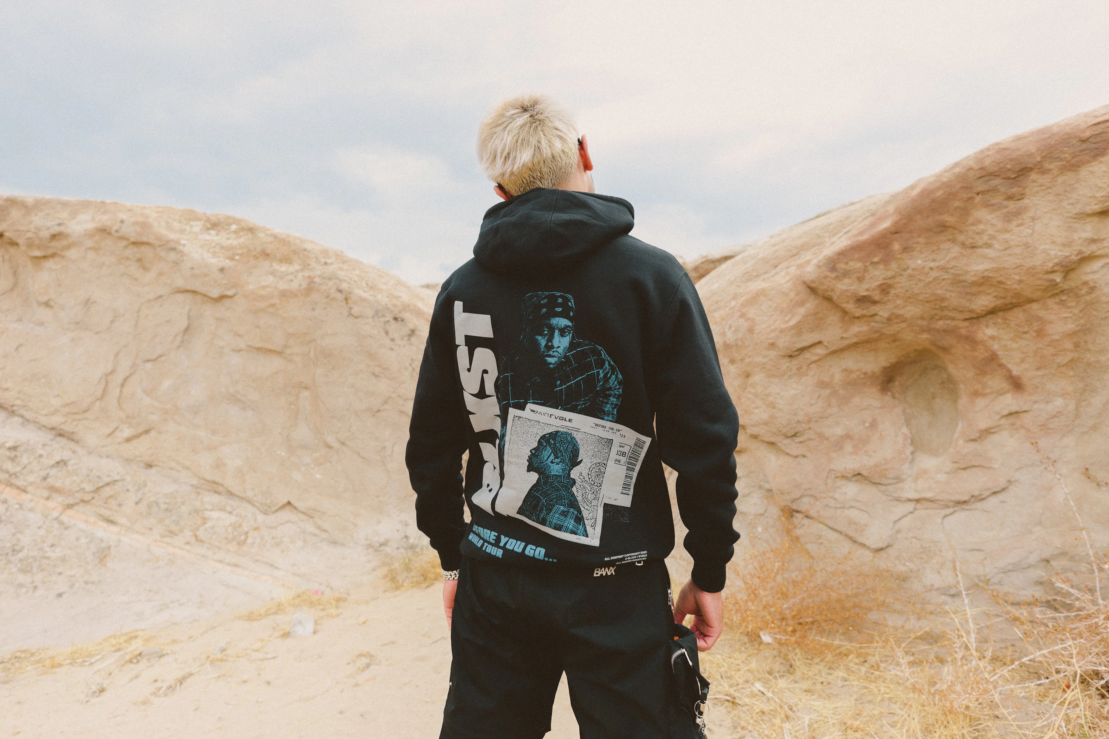 Blxst Boarding Pass Black Hoodie