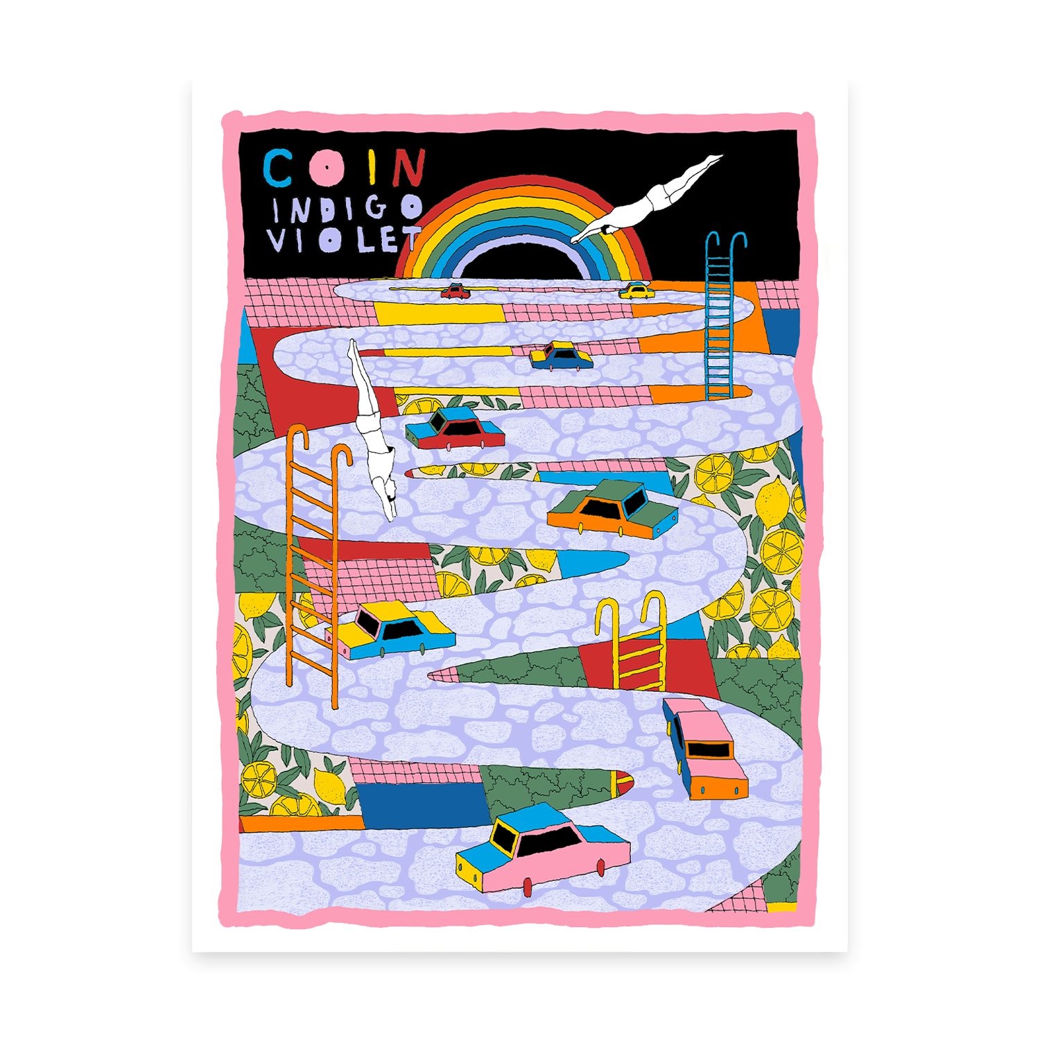 COIN Indigo Violet Poster