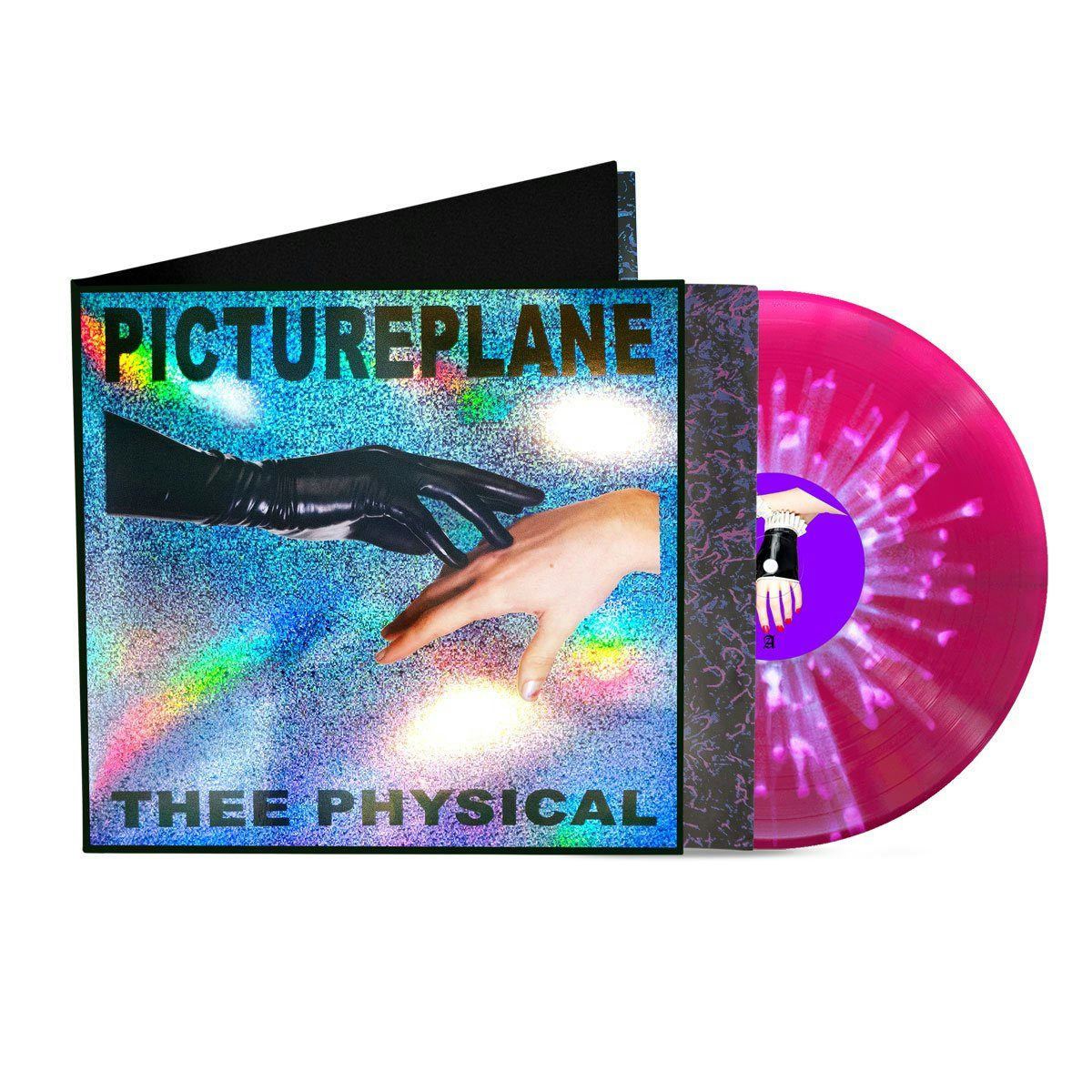 Pictureplane THEE PHYSICAL LP (Holographic Foil 10 Year Anniversary Edition) on Grape with White ...