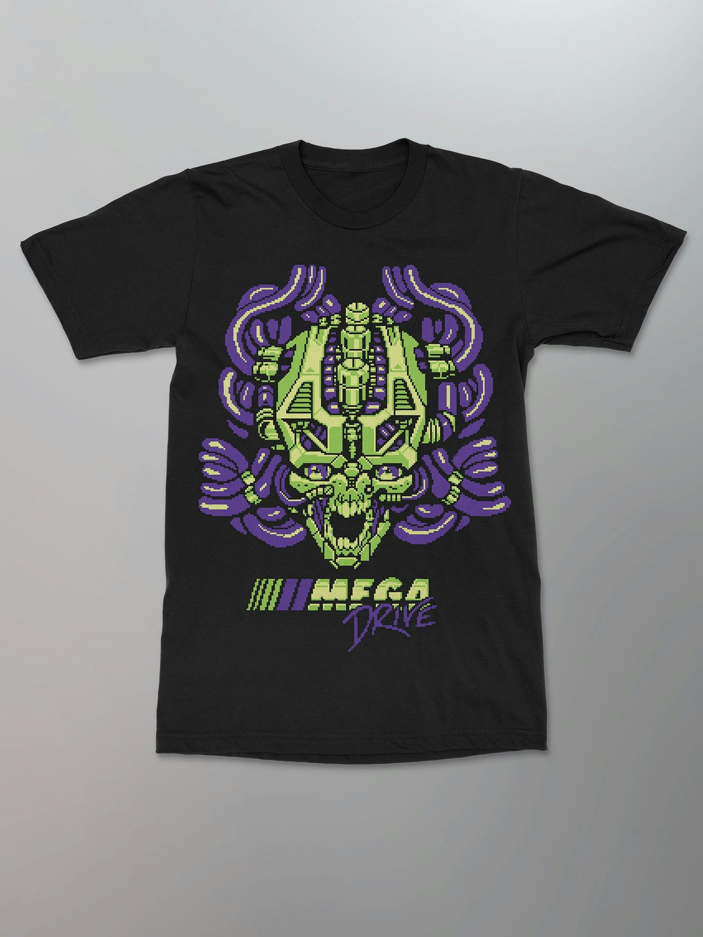 Mega Drive - Pixel Skull Shirt [Purple]