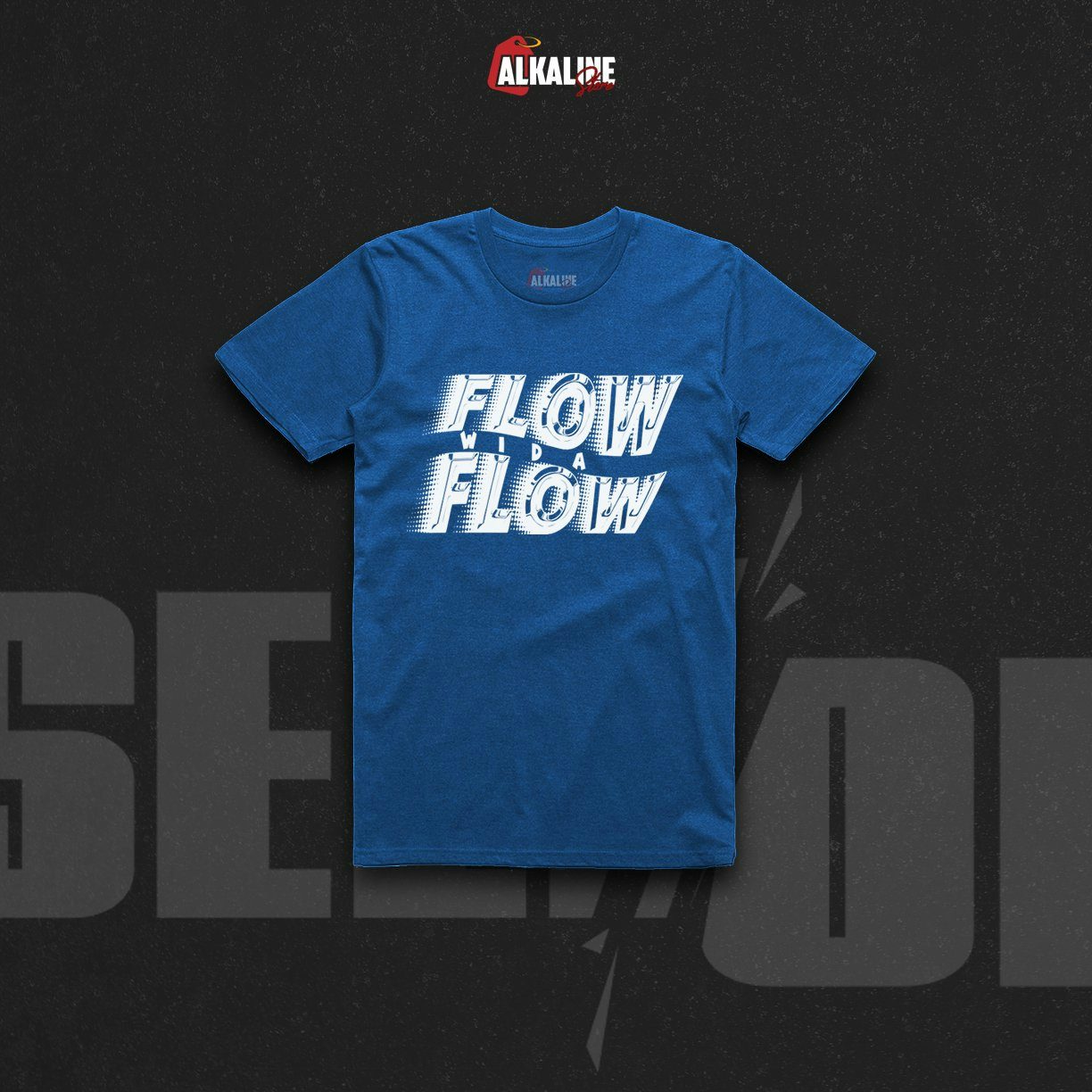 Alkaline Men's Flow Wid A Flow Tee Royal Blue