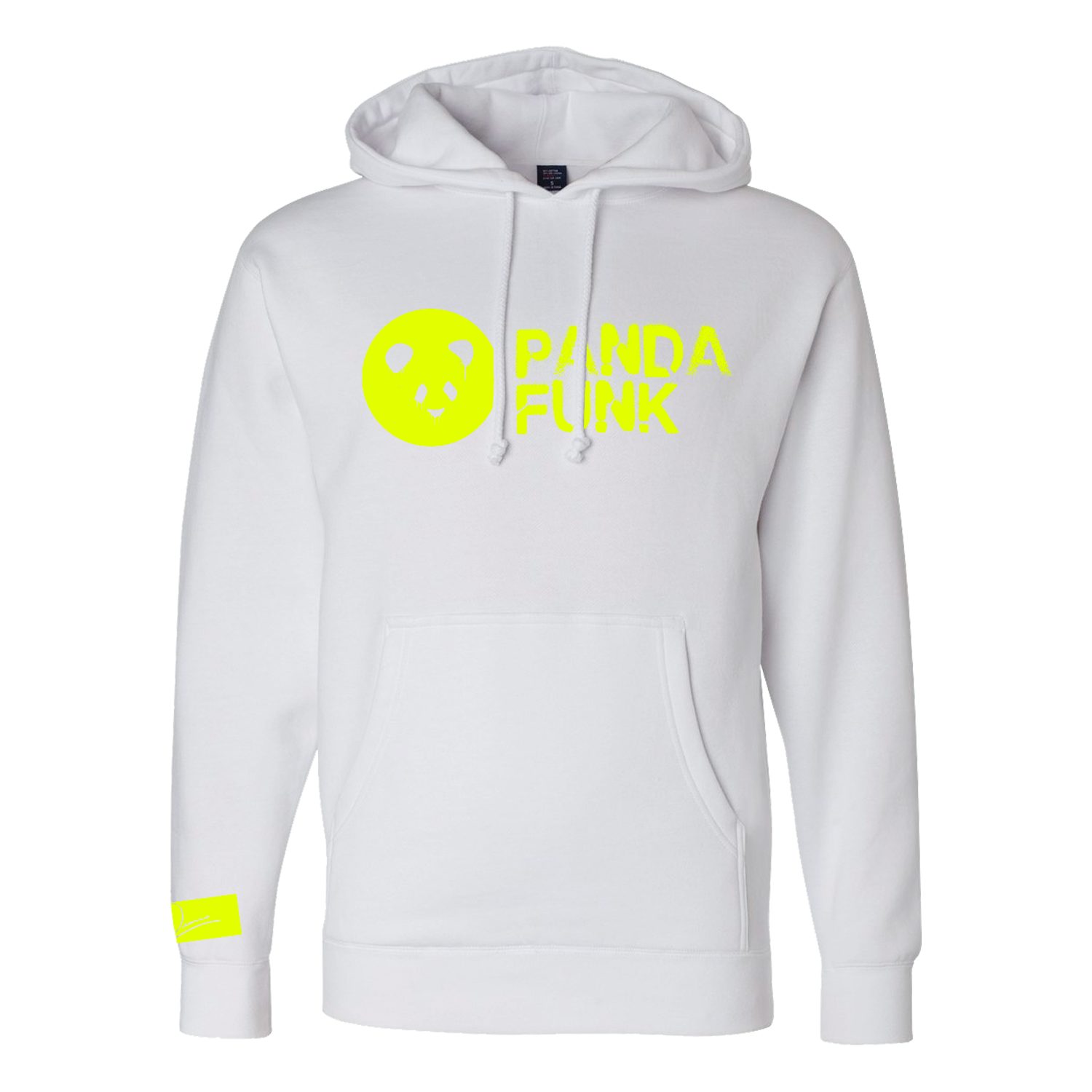 Deorro Signature Panda Funk White Pullover Hoodie (Green Print) Pre-Order