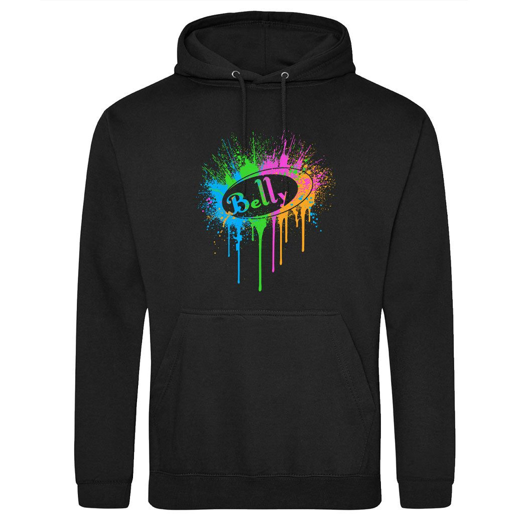 Belly Neon Splat Logo Pullover Hoodie - Black