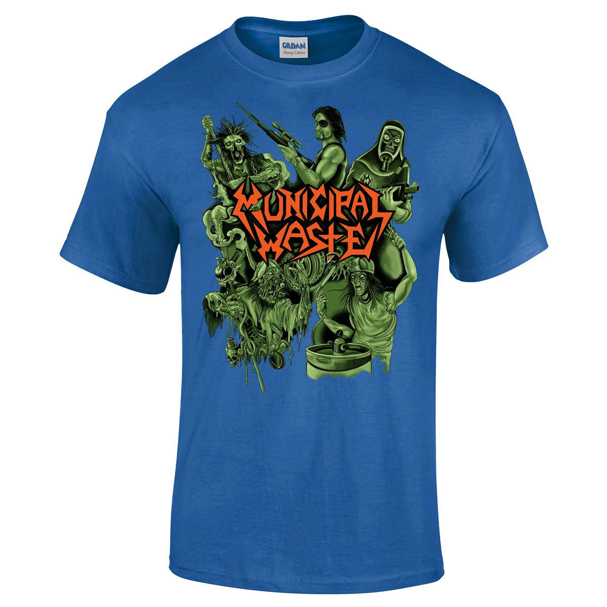 Municipal Waste Collage Logo T-Shirt - Royal