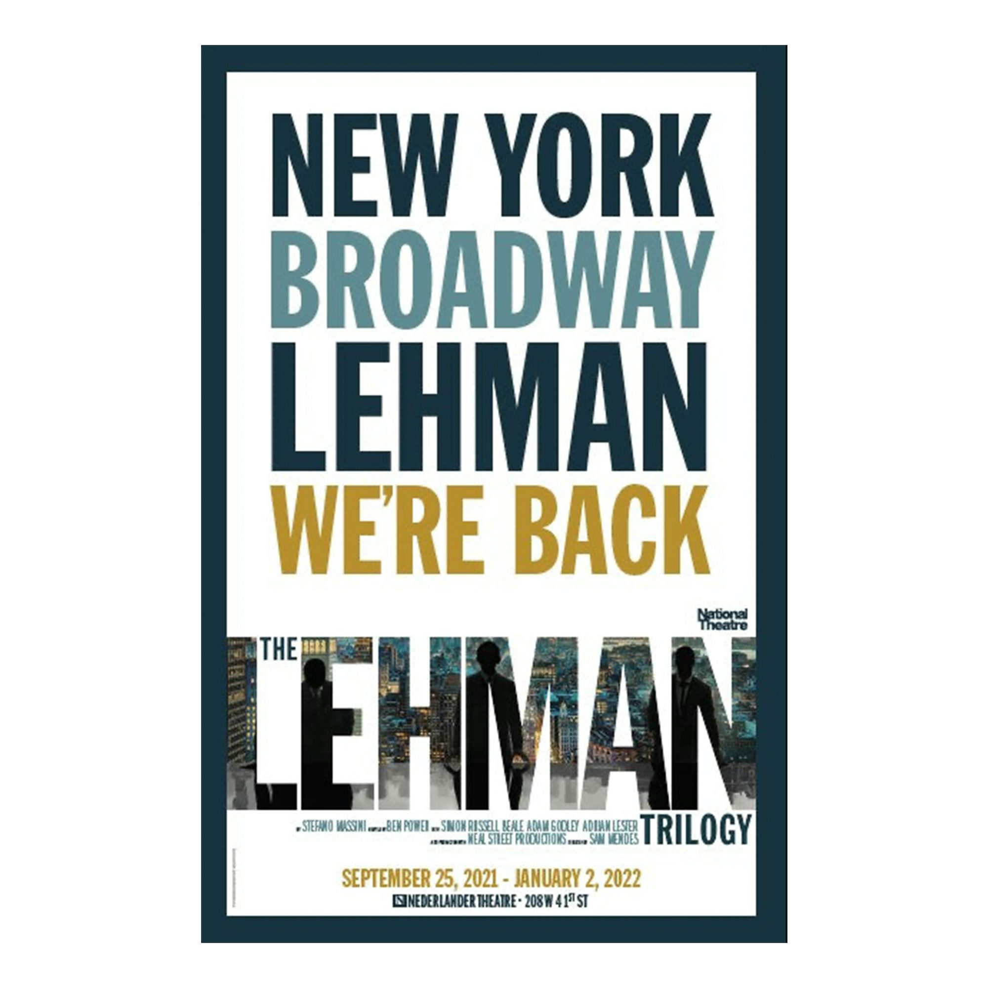 The Lehman Trilogy We're Back Windowcard