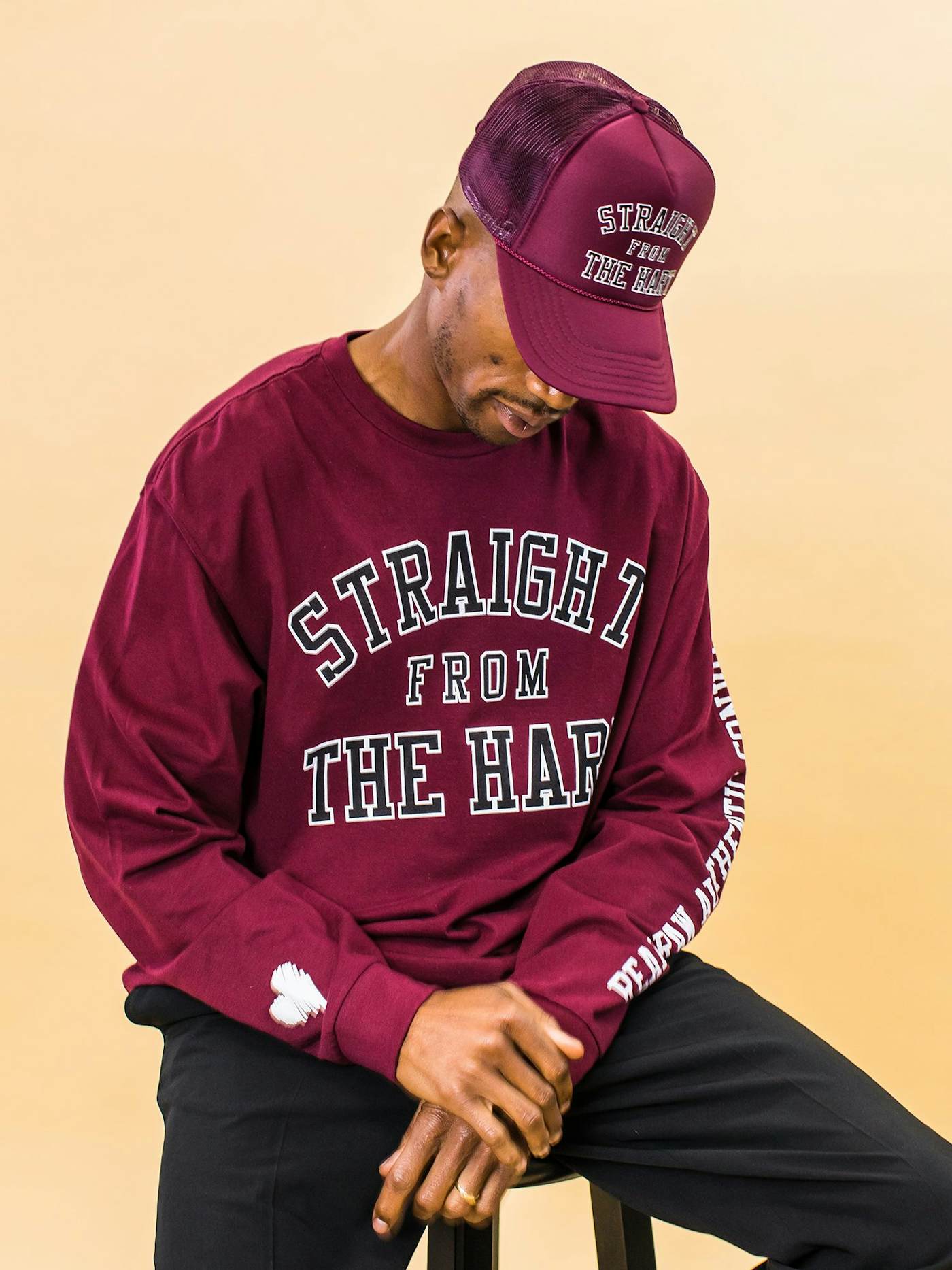 Kevin Hart Straight From The Hart Maroon Long Sleeve