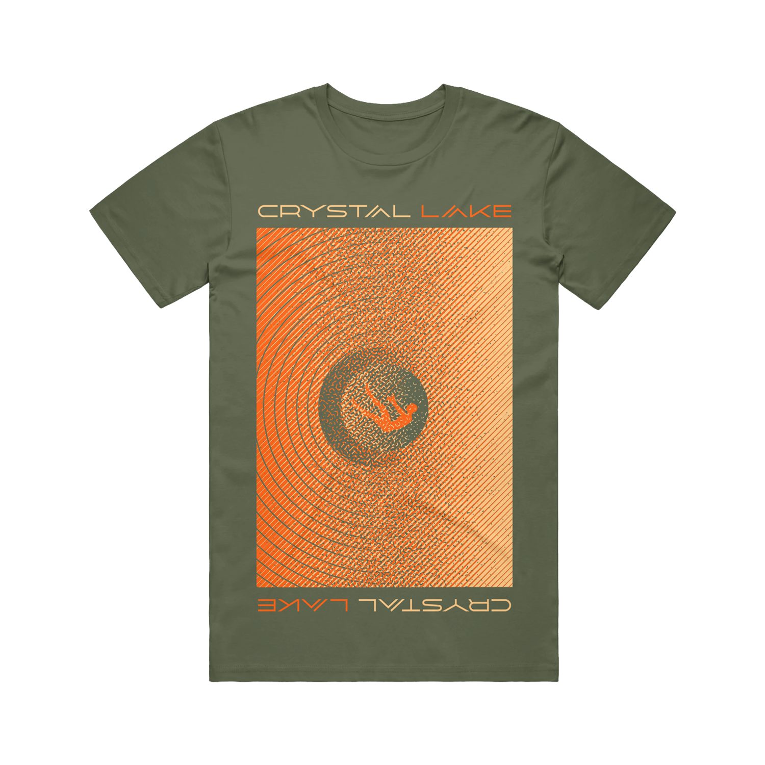 Crystal Lake - Digital Spiral Military Green Tee