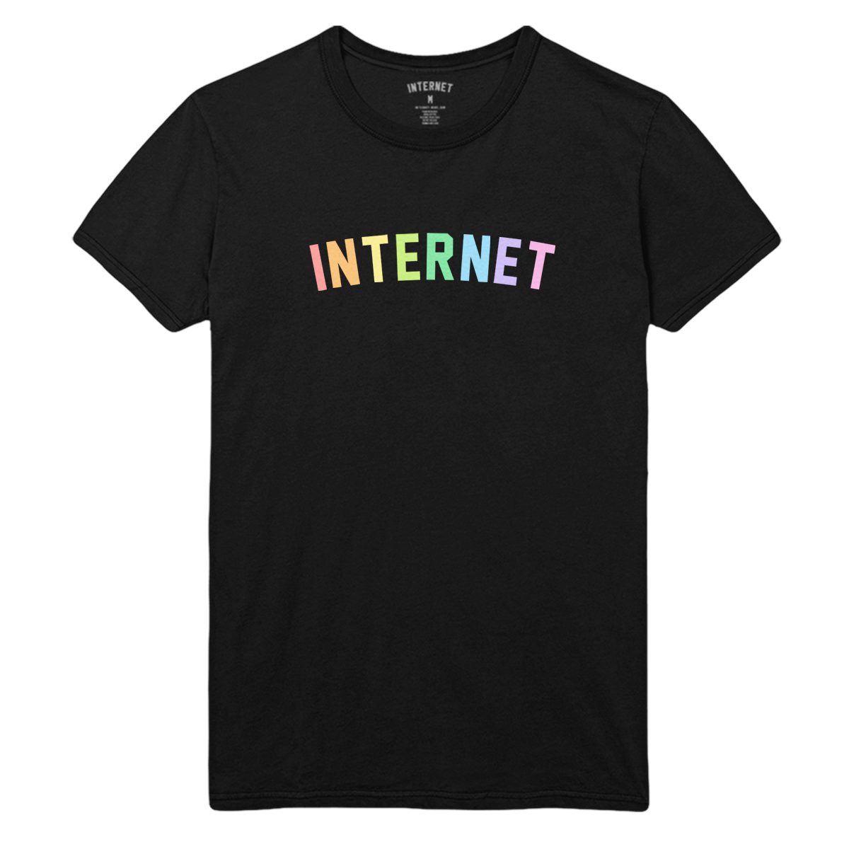 The Internet TEE - RAINBOW BLACK