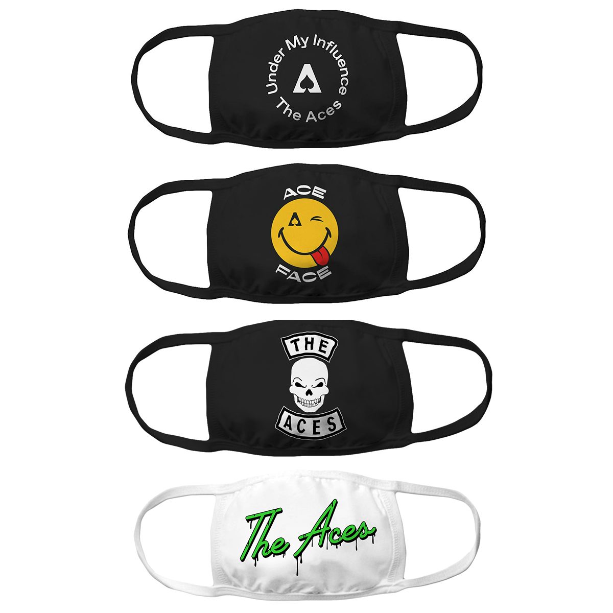 The Aces 4-Mask Bundle - Ace Face, Under My Influence, Slime and Skull ...
