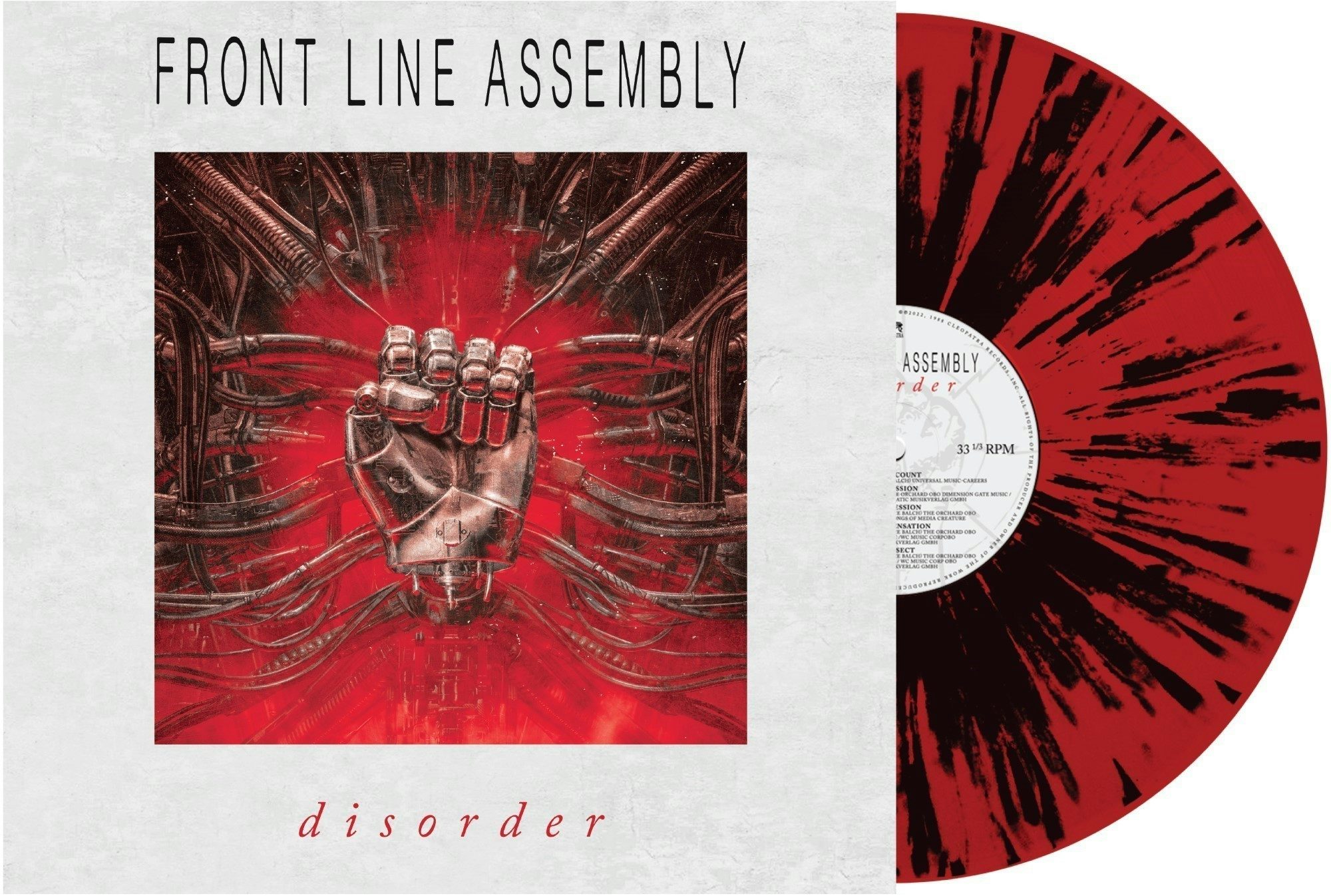 Front Line Assembly DISORDER (RED & BLACK SPLATTER VINYL) Vinyl Record