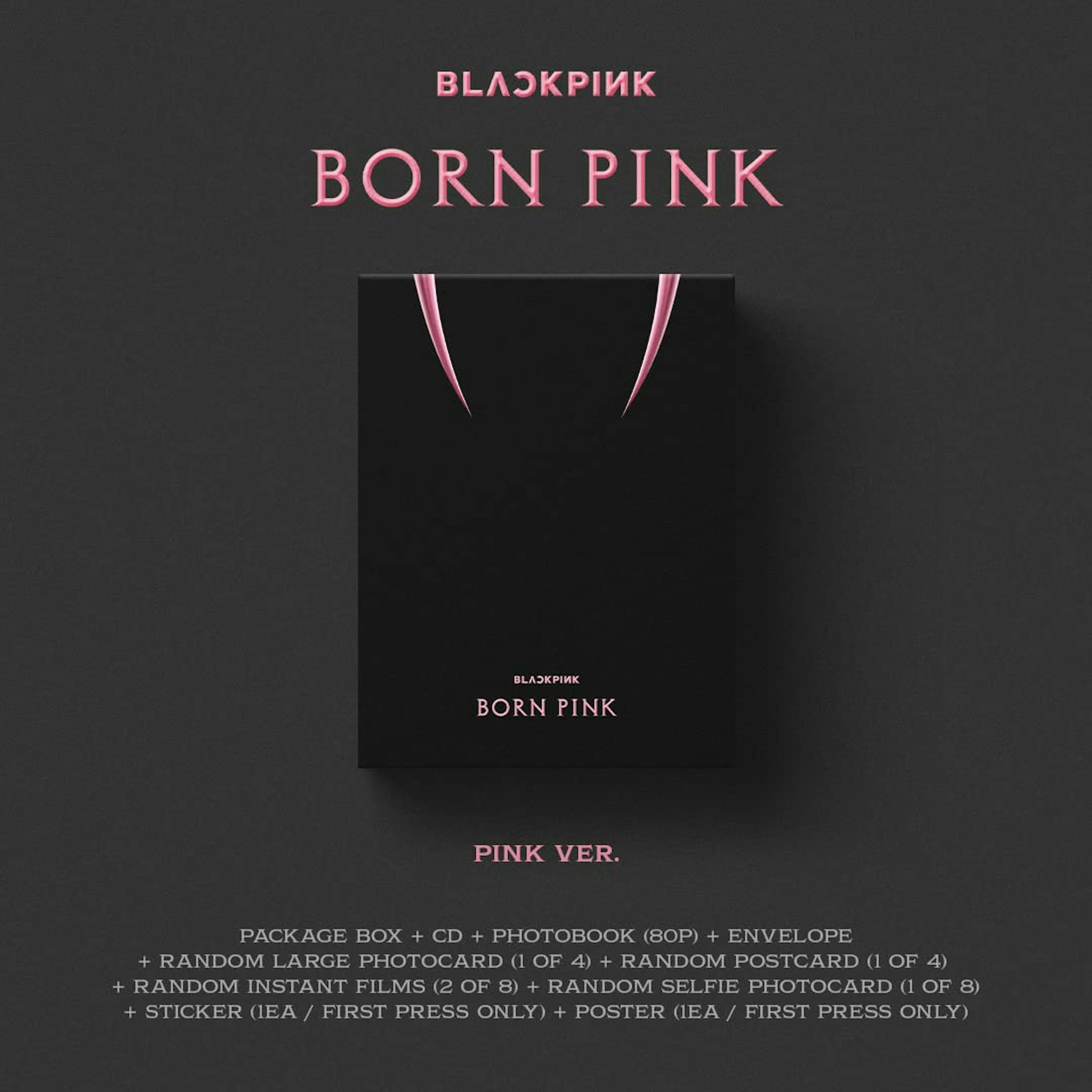 BLACKPINK BORN PINK (Standard CD Boxset - Version A / PINK) CD