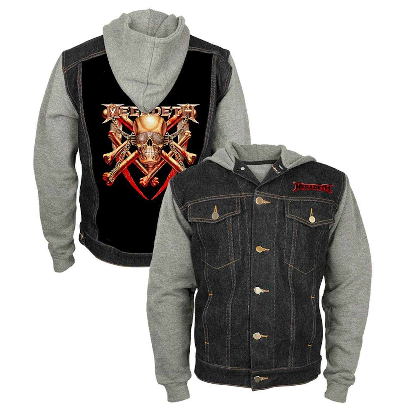 Megadeth Vic Denim and Fleece Jacket