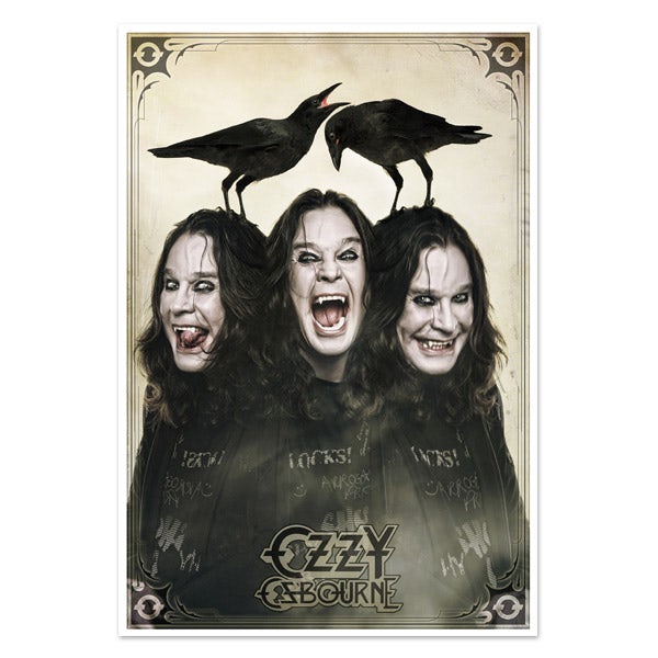 Ozzy Osbourne Collectible - Triple Ozzy Print - Limited Collector's ...