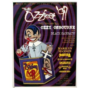 Ozzy Osbourne Ozzfest 1997 Ozzfest Tour Poster