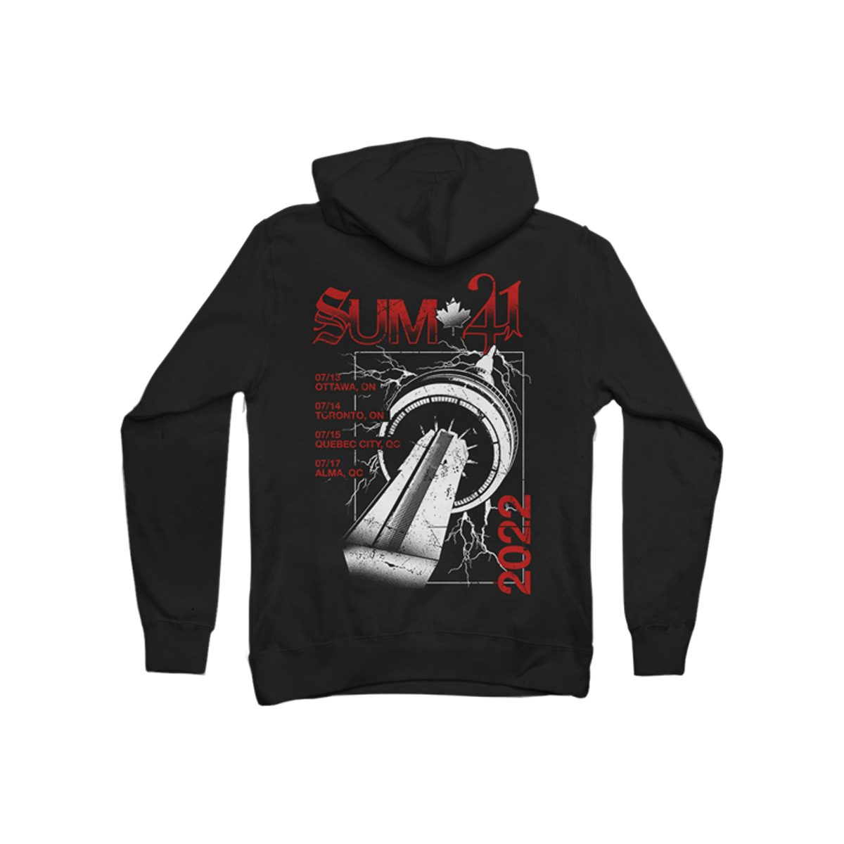 Sum 41 Canada 2022 Black Itin Zip Hoodie