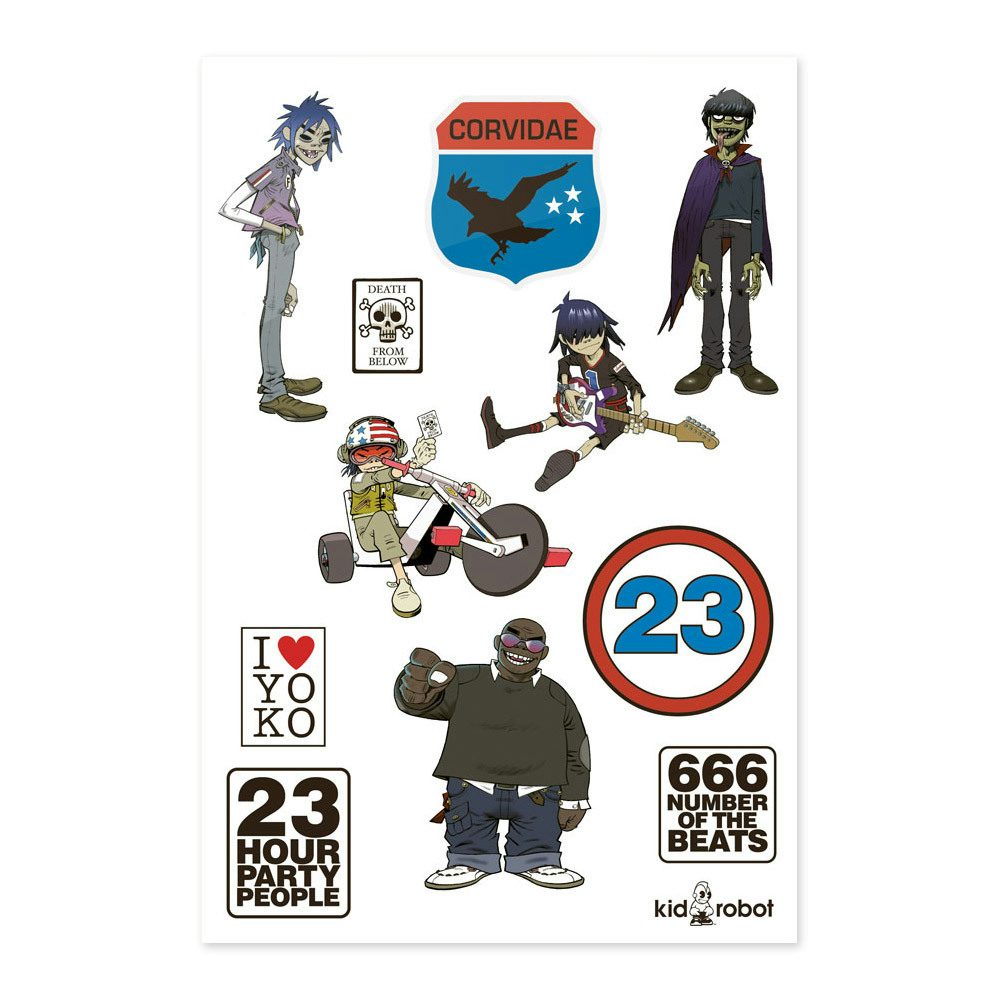 Gorillaz Death From Below Sticker Sheet