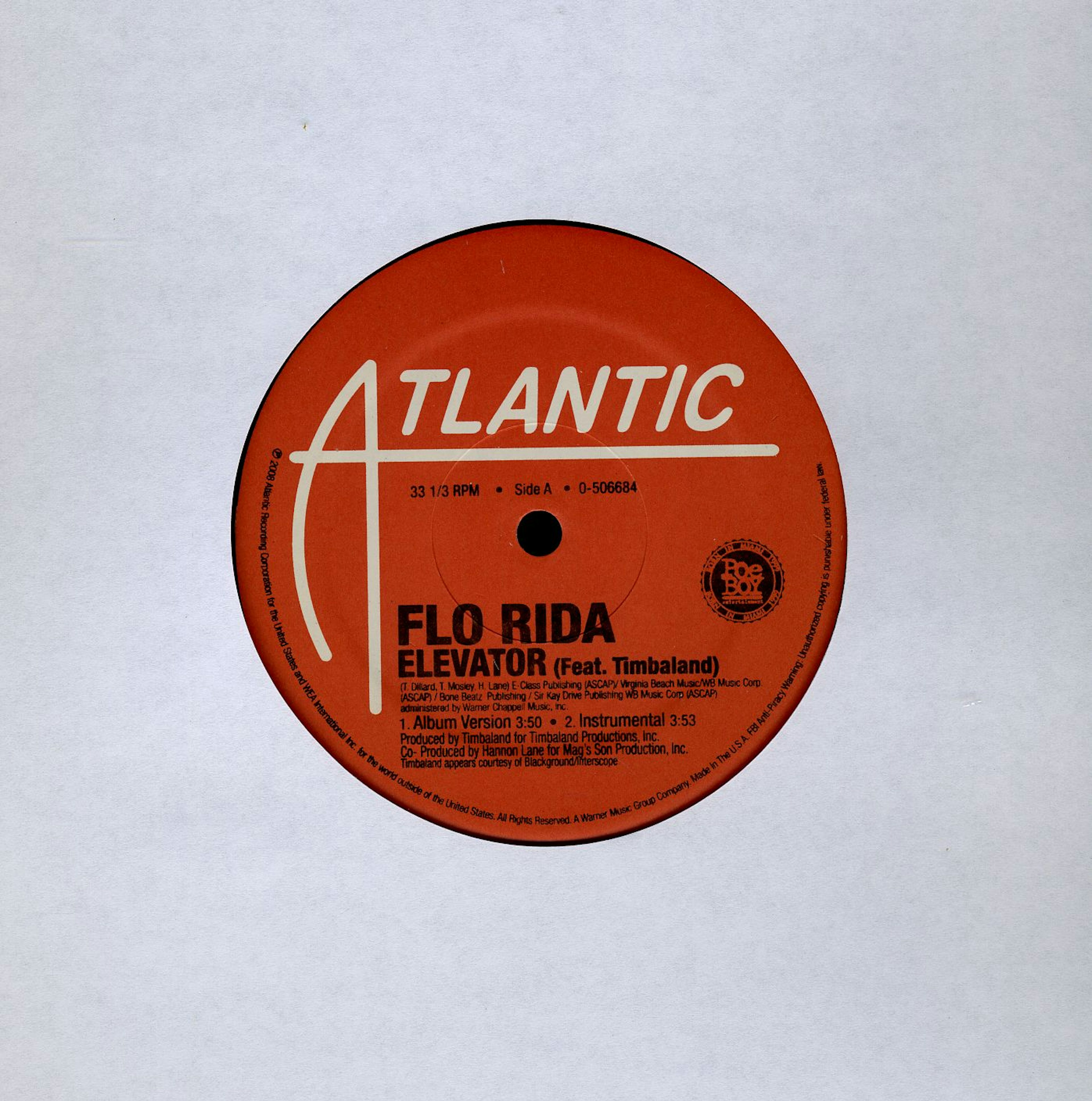 Flo Rida ELEVATOR Vinyl Record